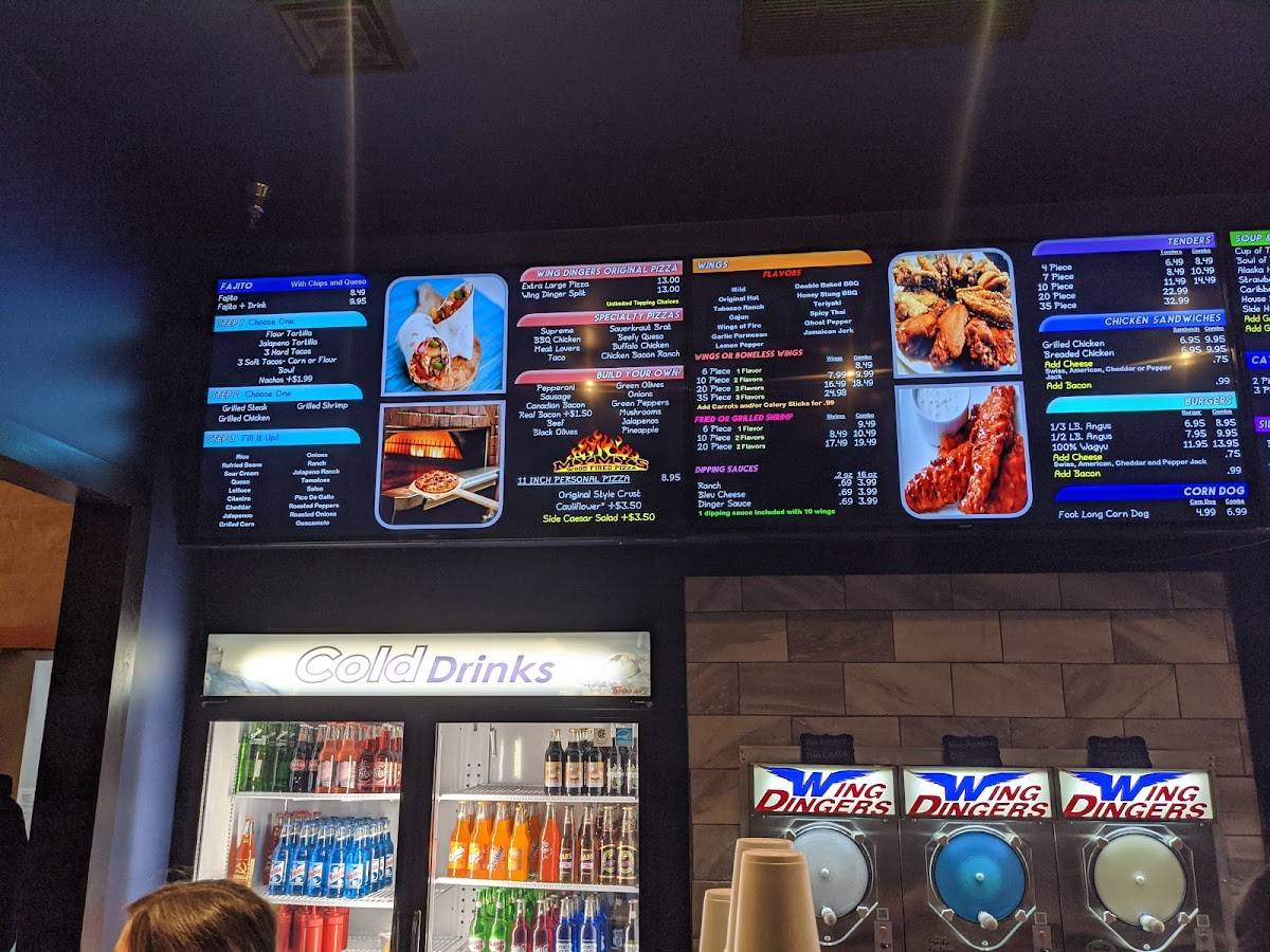 Menu at Wing Dingers restaurant, Lindale