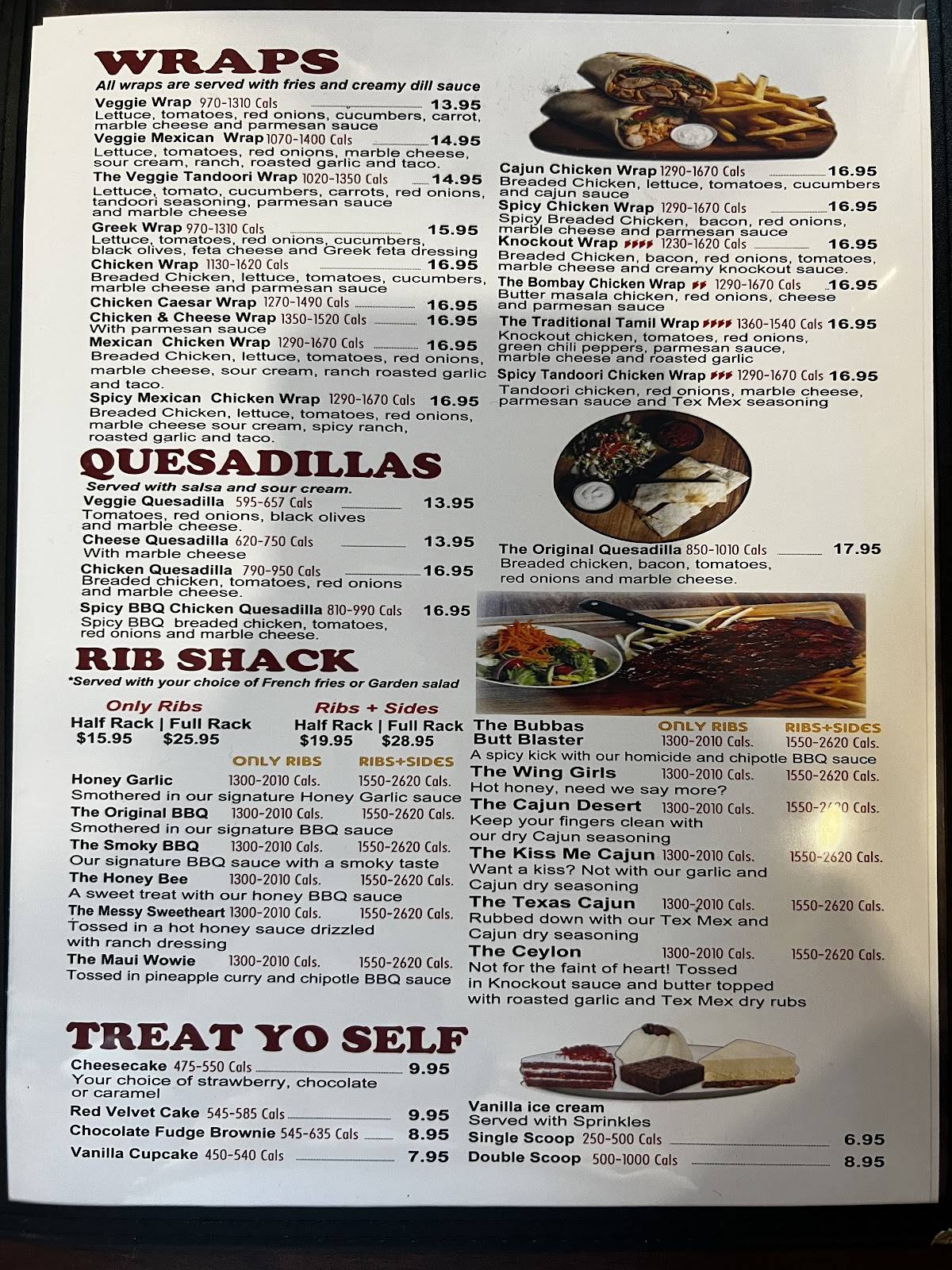 Menu at Wing House Lindsay restaurant, Lindsay