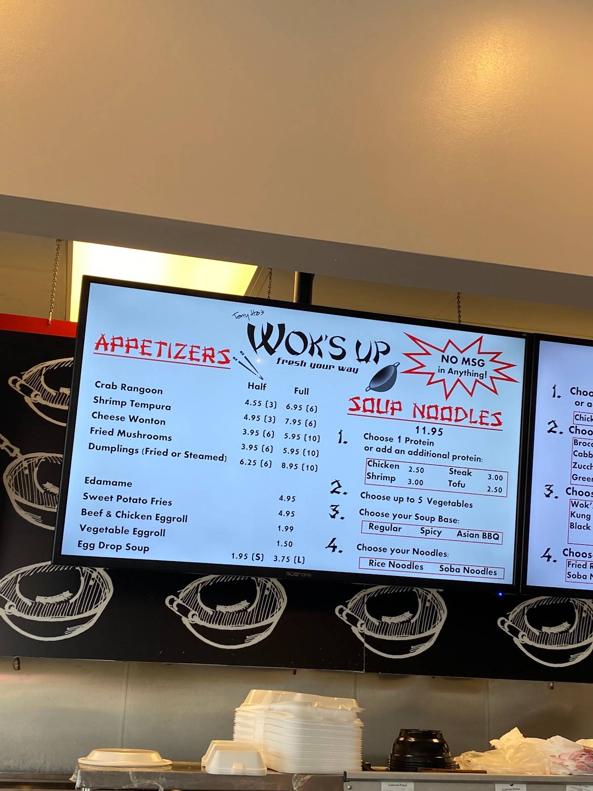 Menu at Wok's Up restaurant, Athens, Oconee Connector #470