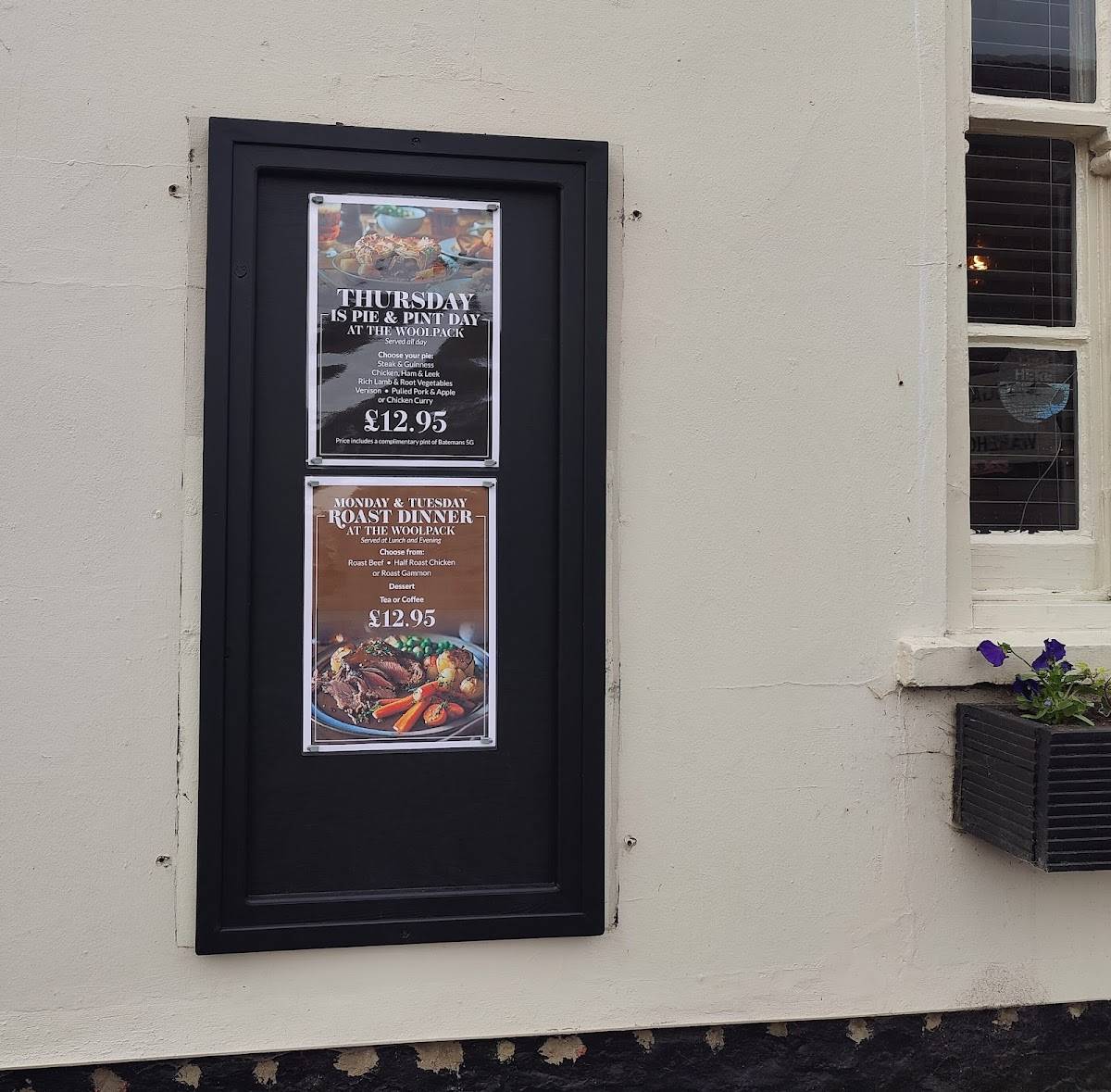 Menu at Woolpack Inn pub & bar, Louth
