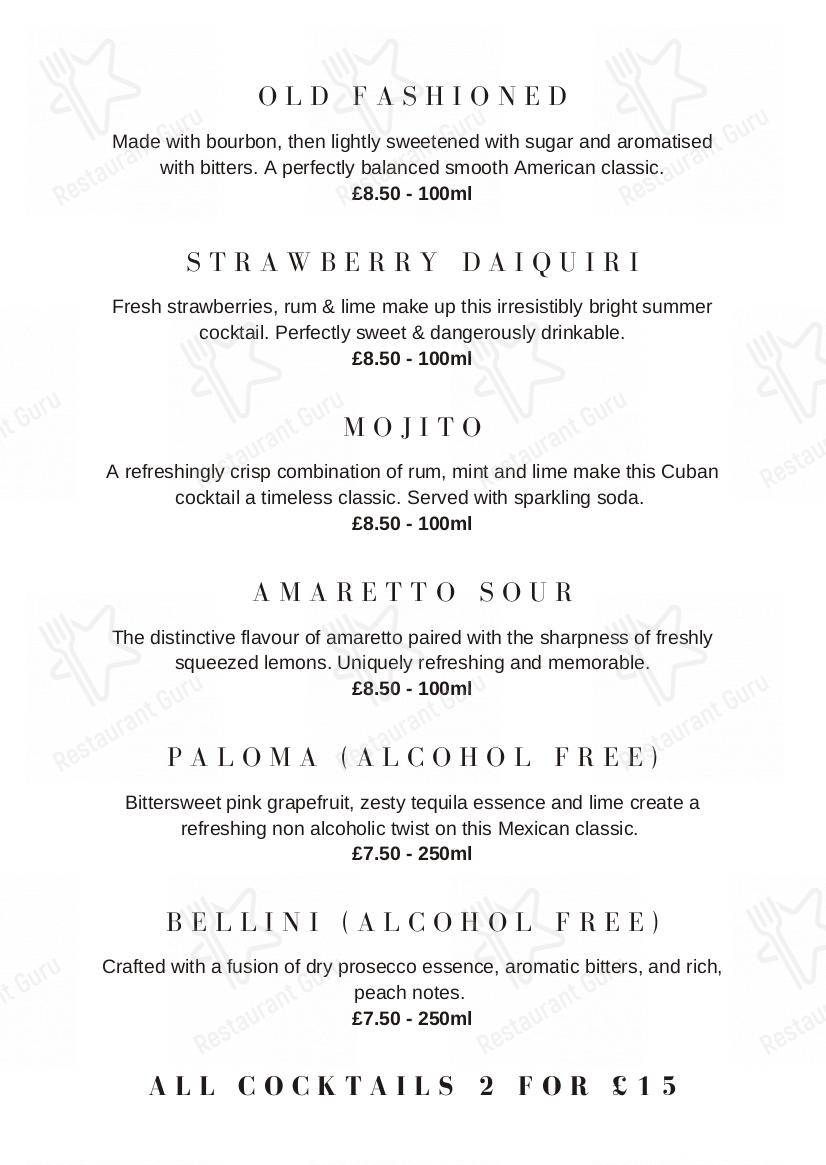 Menu at The Holt Fleet restaurant, Worcester