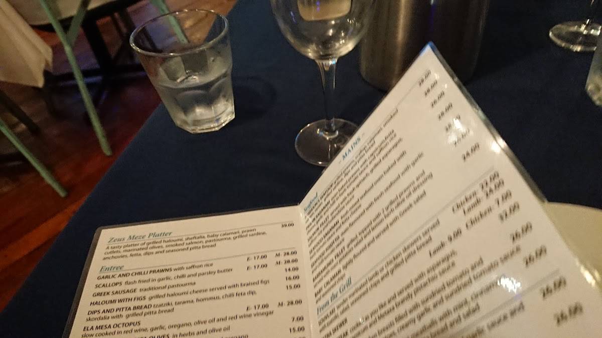 Menu at ELA MESA CAFE RESTAURANT, Woy Woy