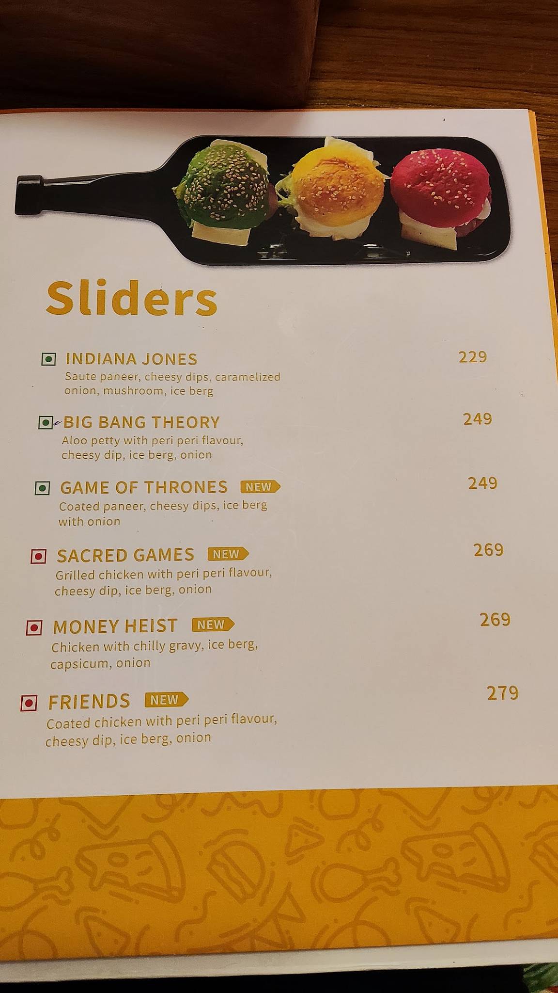 Menu at Xero Degrees Cafe Best Fries Restaurant in Indiranagar, Bengaluru