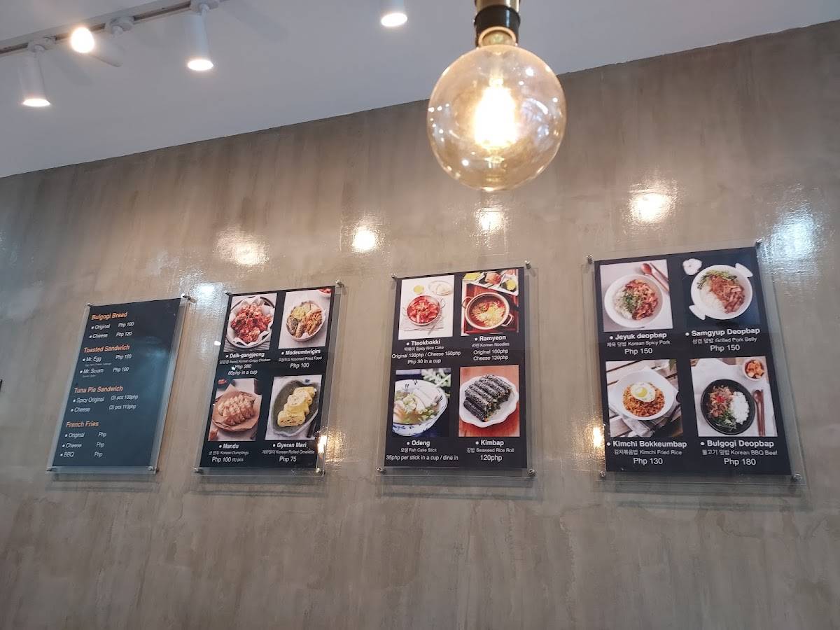 Menu at YORI restaurant, Parañaque