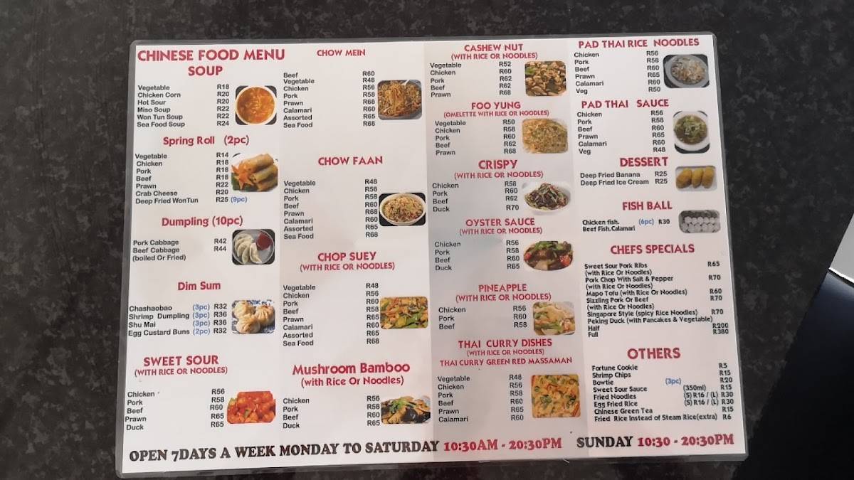 Menu at YUMMY ASIAN Fourways Chinese food and sushi bar, Sandton