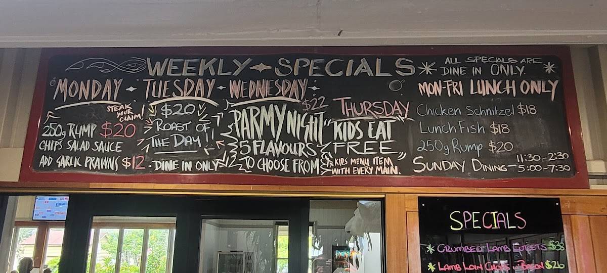 Menu at Yandina Hotel pub & bar, Yandina