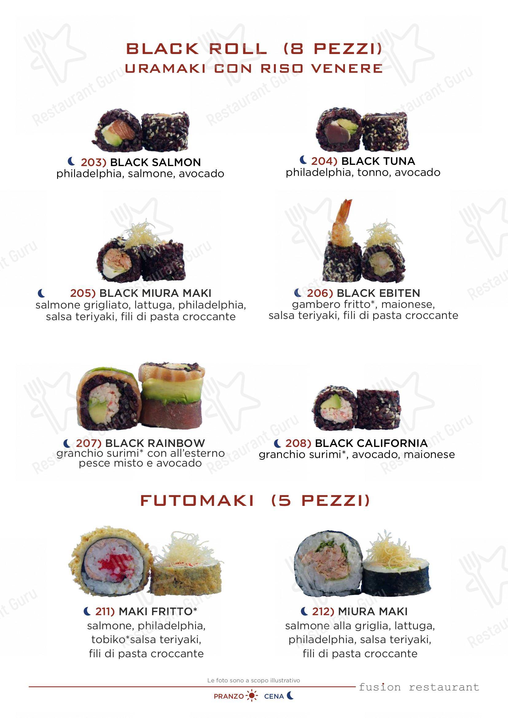 Carta del restaurante Yugo Arcore, Arcore