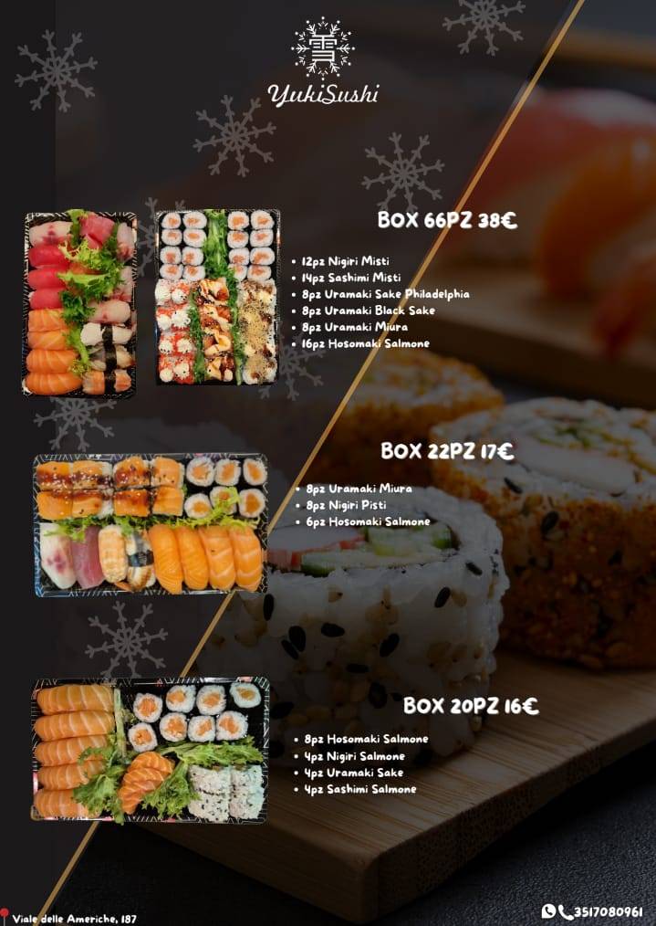 Menu da Yuki Sushi Ragusa ristorante, Ragusa, Viale delle Americhe
