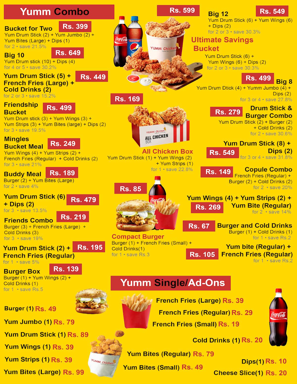 Menu at Yumm Chicken, Kolkata