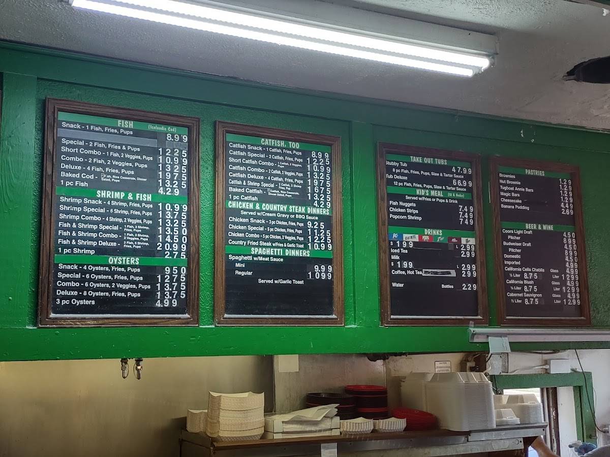 Menu at Zeke's Fish n Chips restaurant, Fort Worth, Curzon Ave