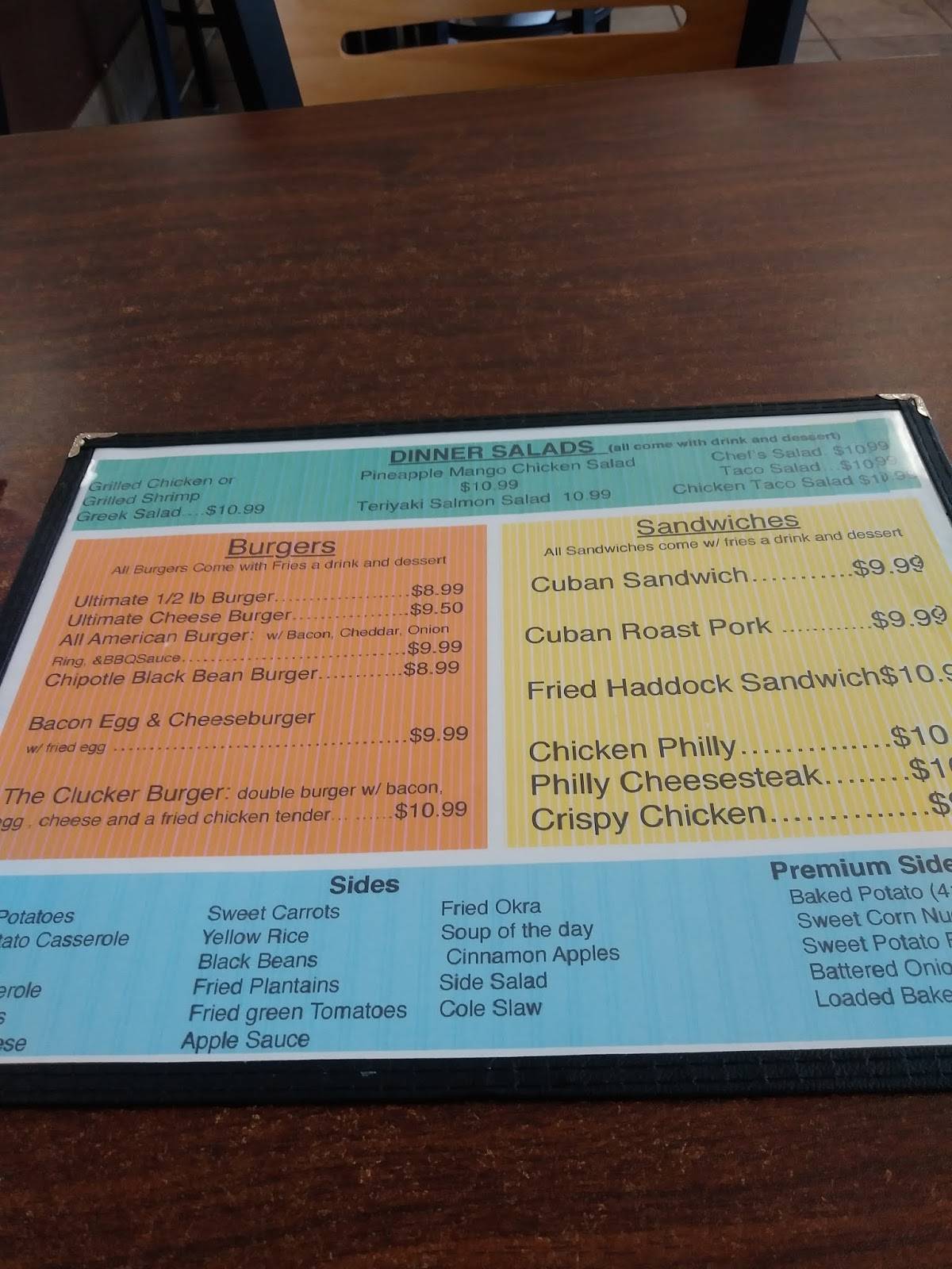 Menu at Fresh Country Cafe, Zephyrhills, 6834 Gall Blvd