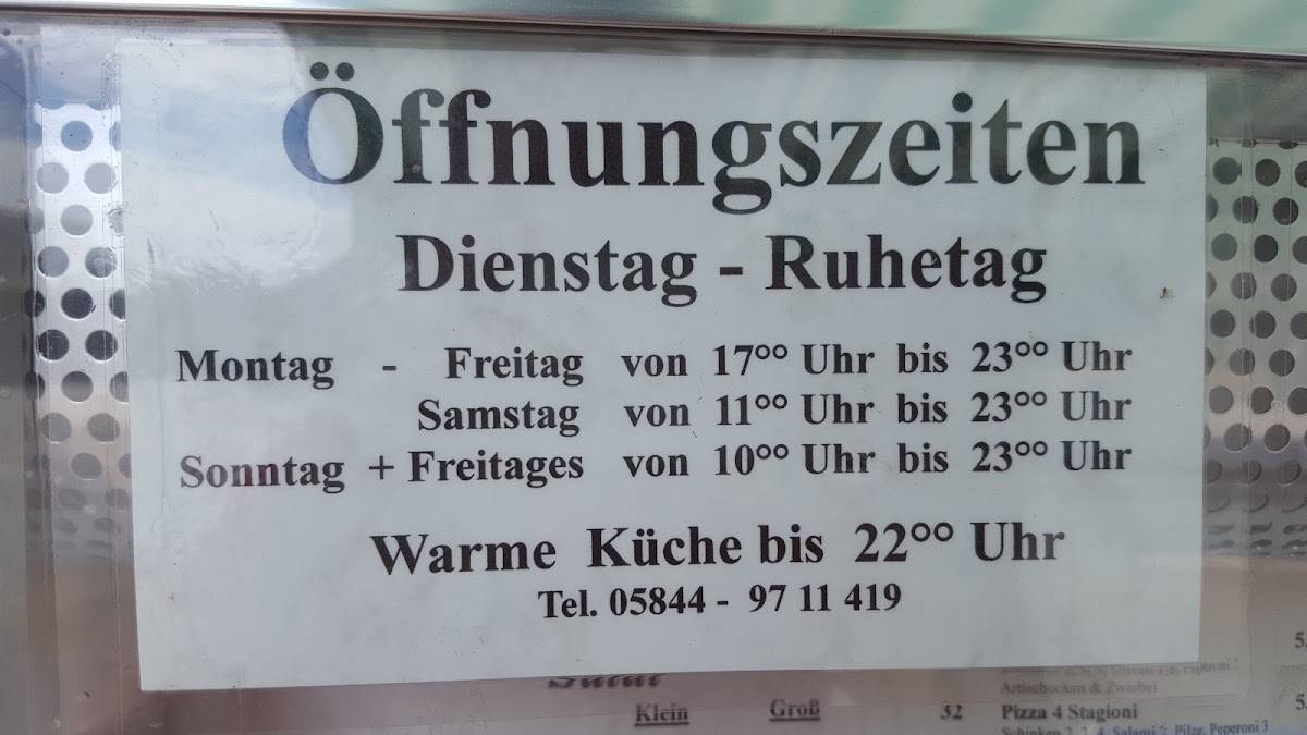 Speisekarte von Zum Keglerheim Pizzeria Trattoria - Michele Riggio, Clenze