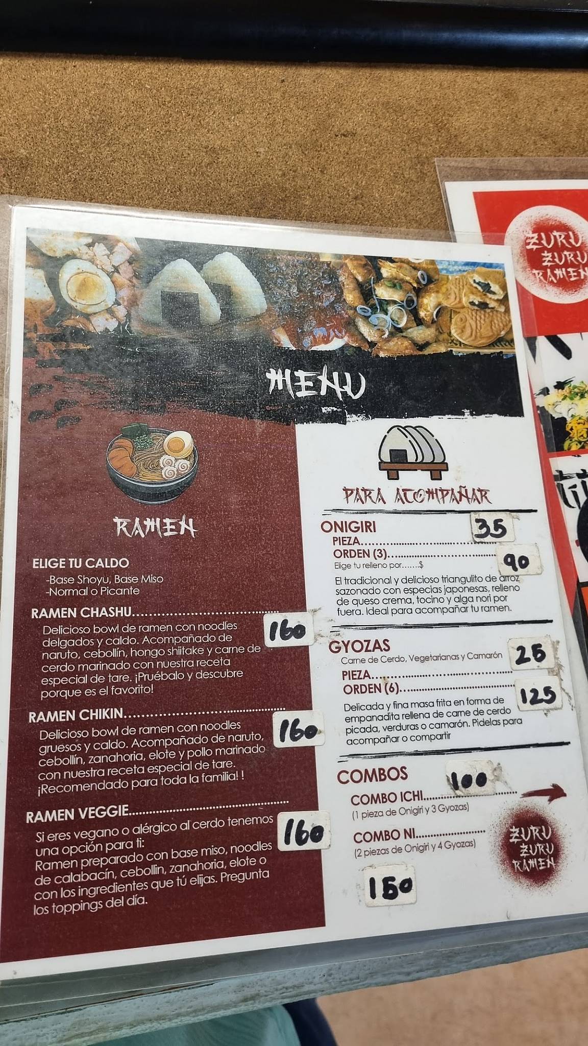 Carta del restaurante Zuru Zuru HMO, Hermosillo