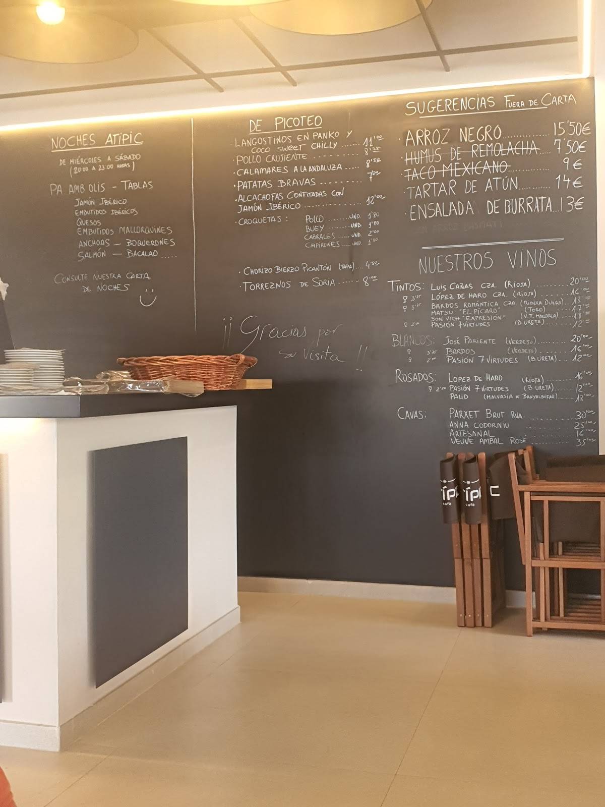 Carta del pub y bar atípic cafè, Sa Vileta-Son Rapinya