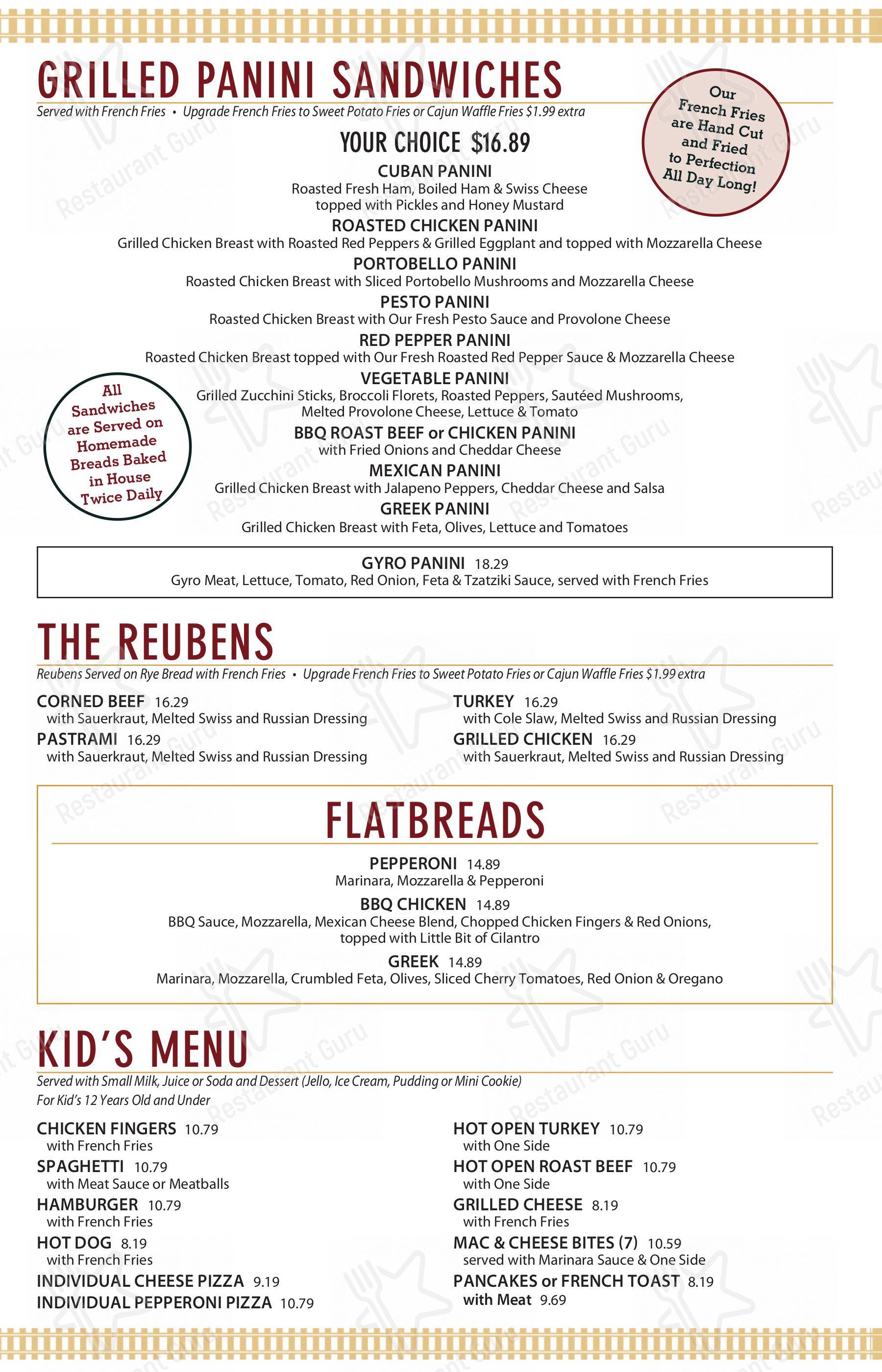 Menu at Clinton Station Diner restaurant, Clinton