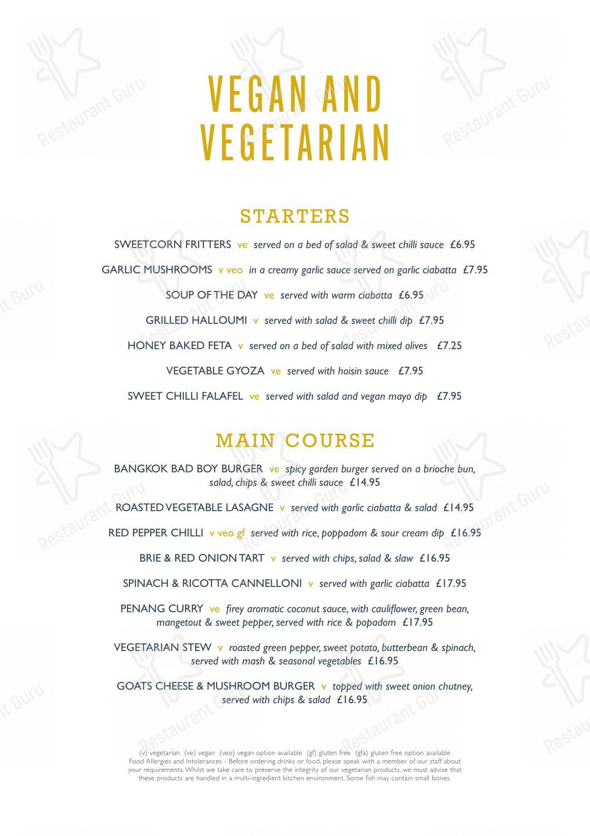 Menu at Raggalds pub & bar, Bradford, Brighouse and Denholme Rd