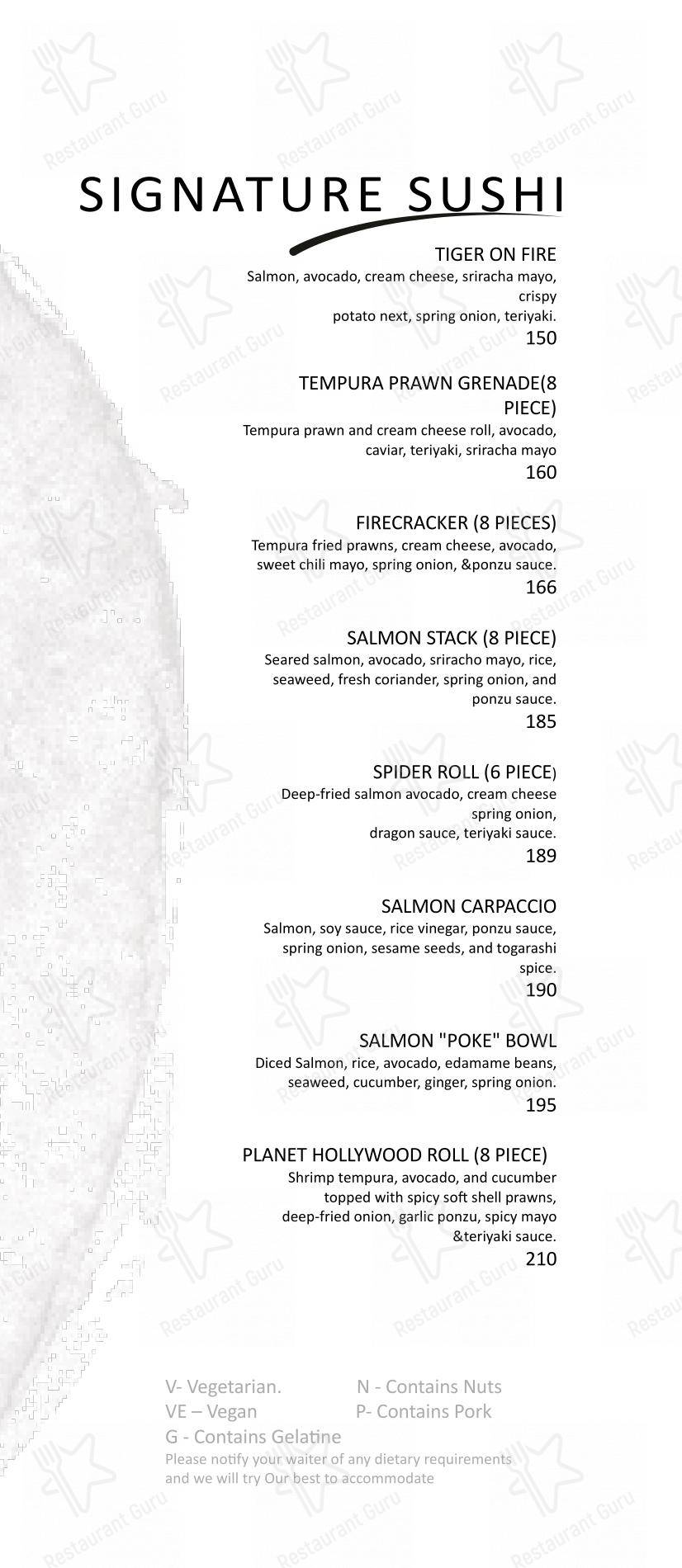 Menu at Solo Restaurant Sandton, Sandton