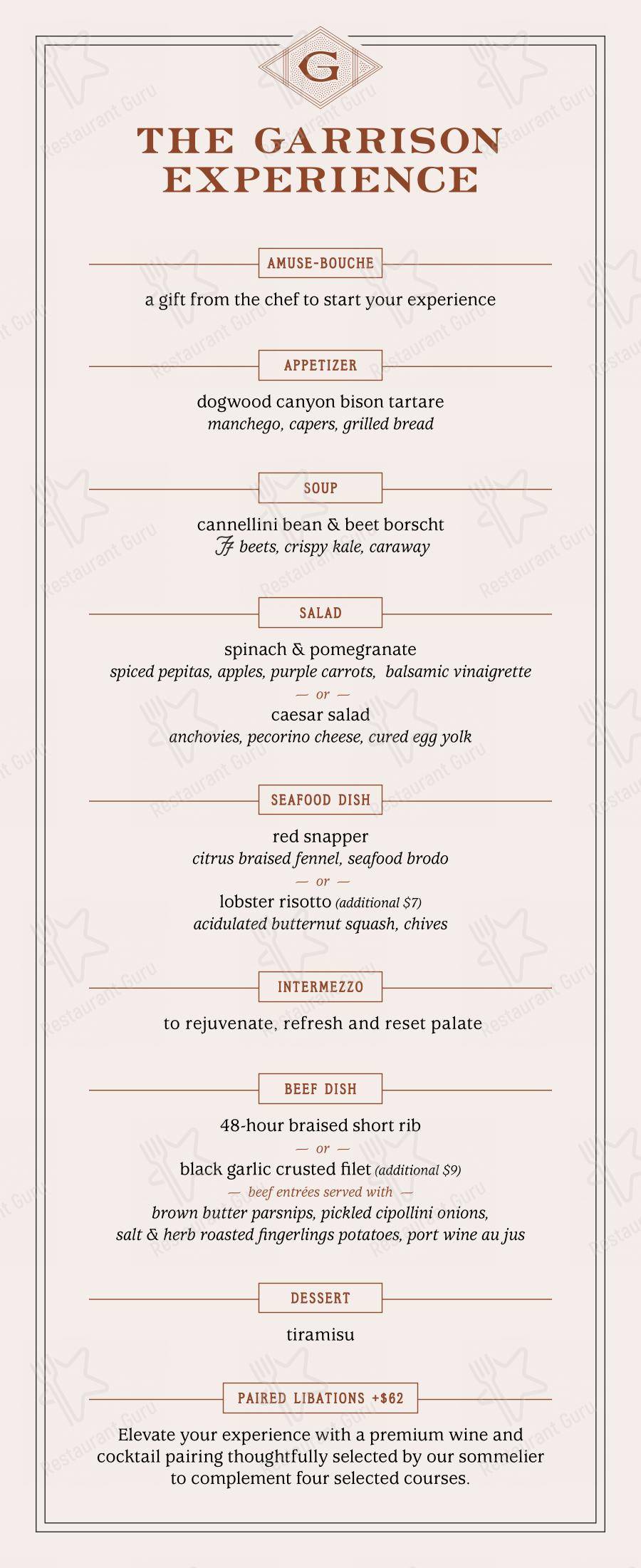 Menu at The Ozark Mill Restaurant at Finley Farms, Ozark