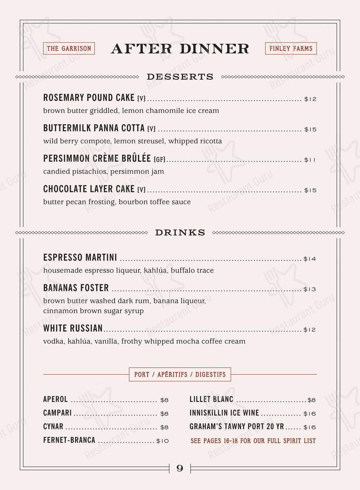 Menu at The Ozark Mill Restaurant at Finley Farms, Ozark