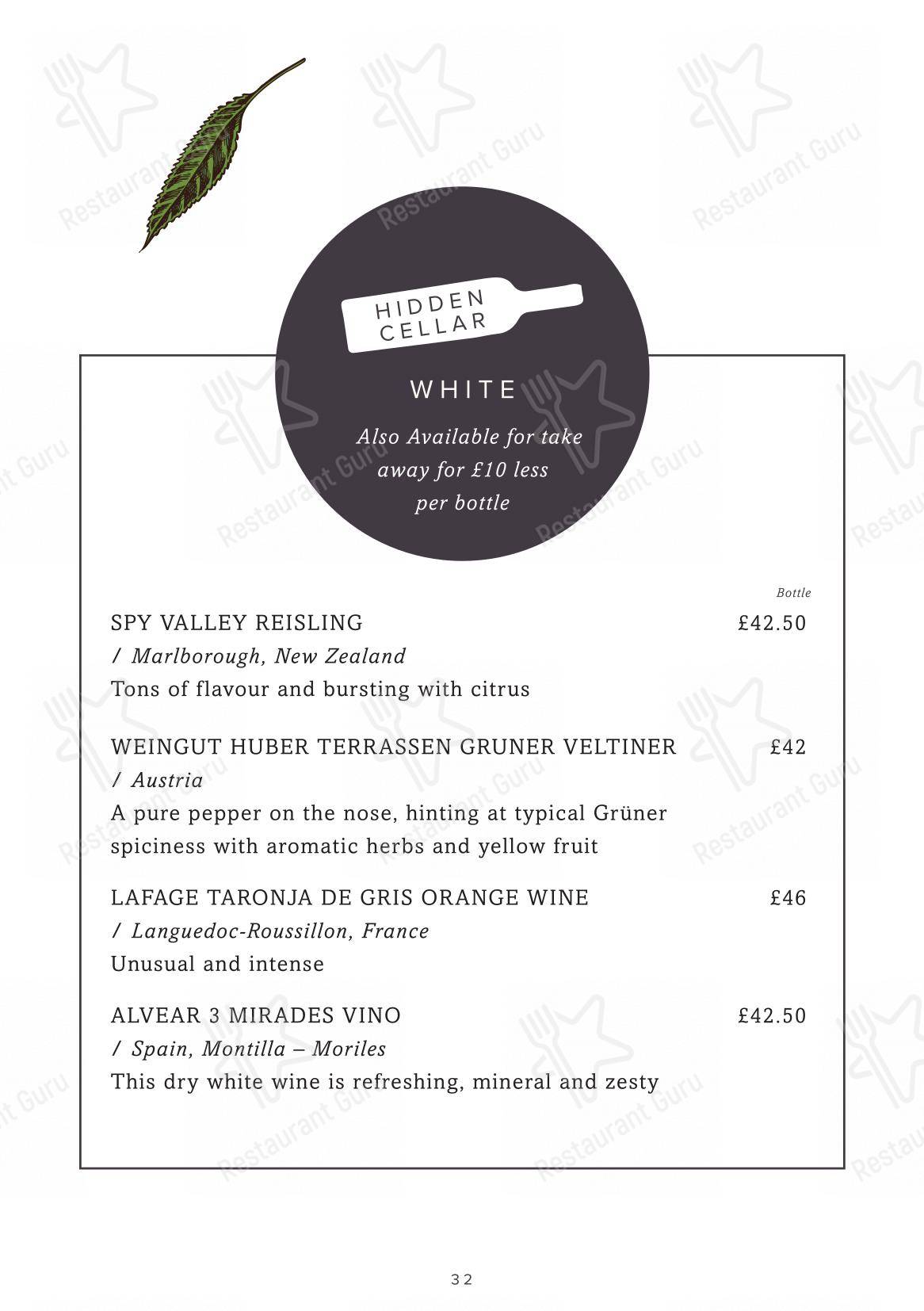 Menu at The White Horse Otterbourne pub & bar, Winchester