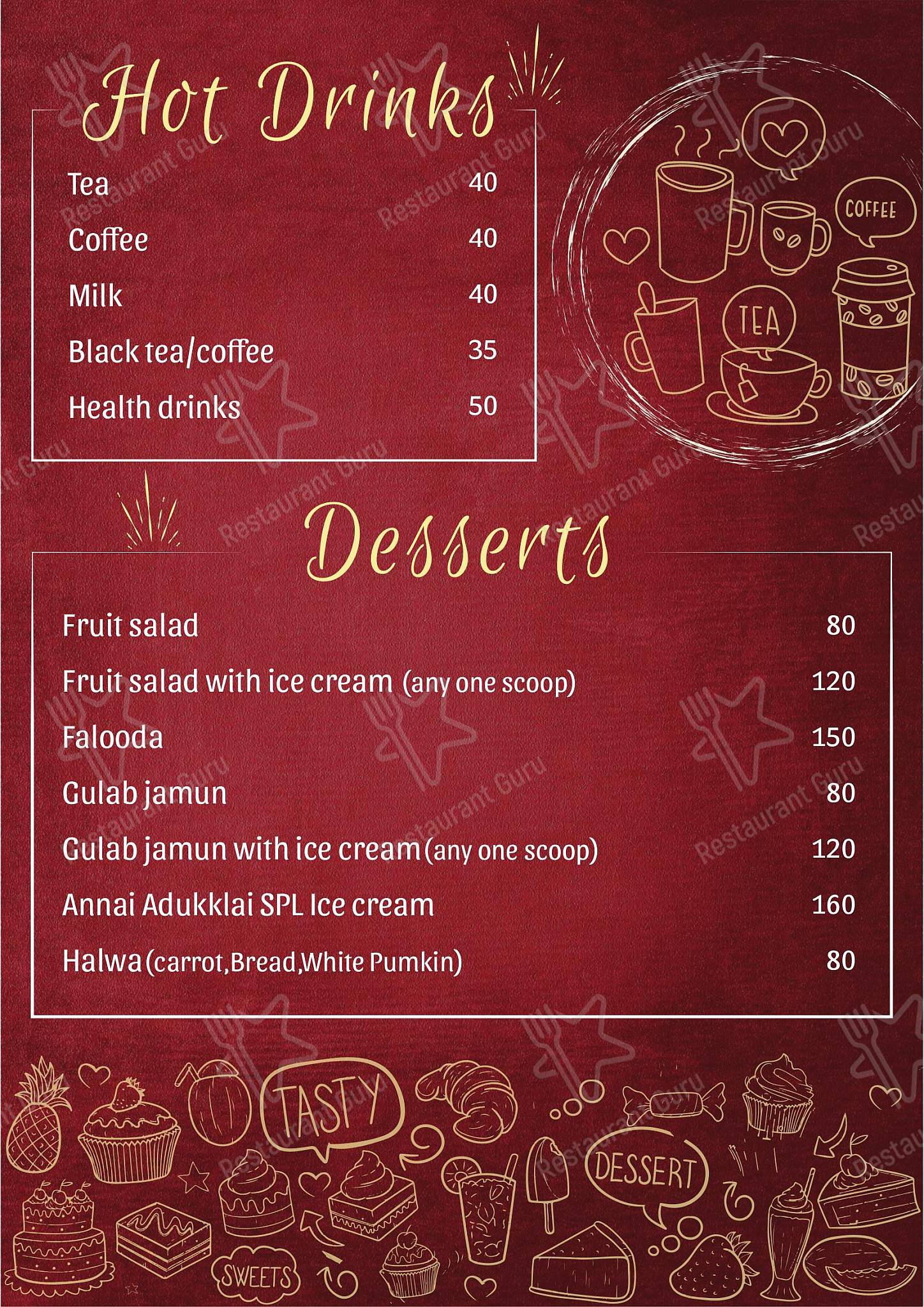 Menu at Pearl Resturant, Nagercoil