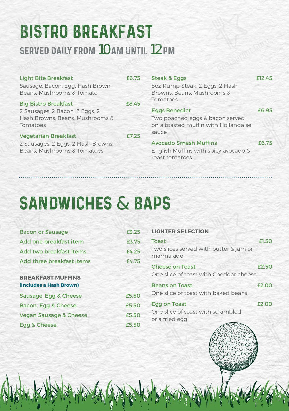 Menu at 3 Hammers Bar & Bistro Ltd, Wolverhampton