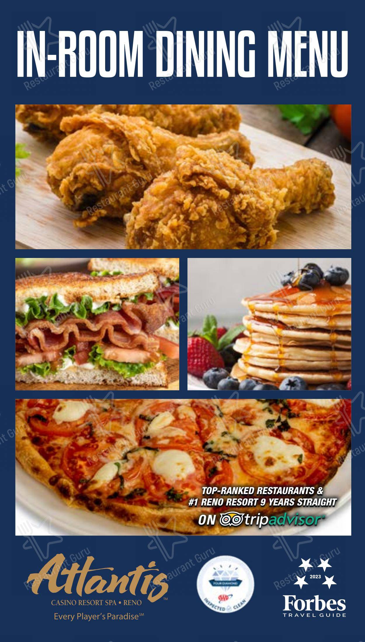 Menu at Atlantis Steakhouse, Reno