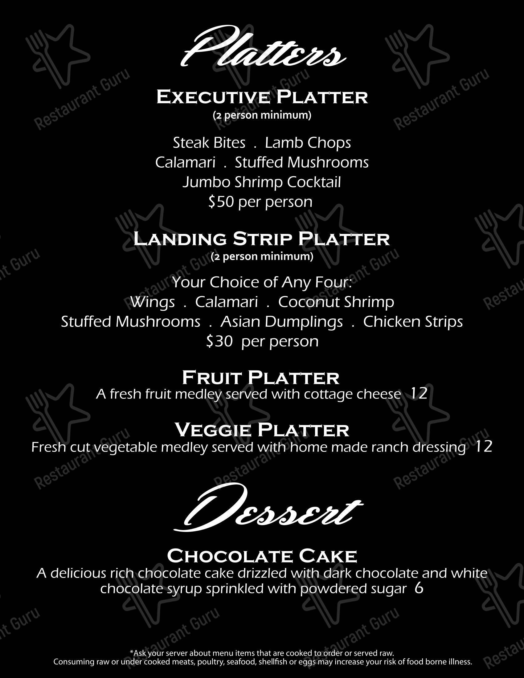 Menu at Landing Strip pub & bar, Oakwood, 204 N 1st St