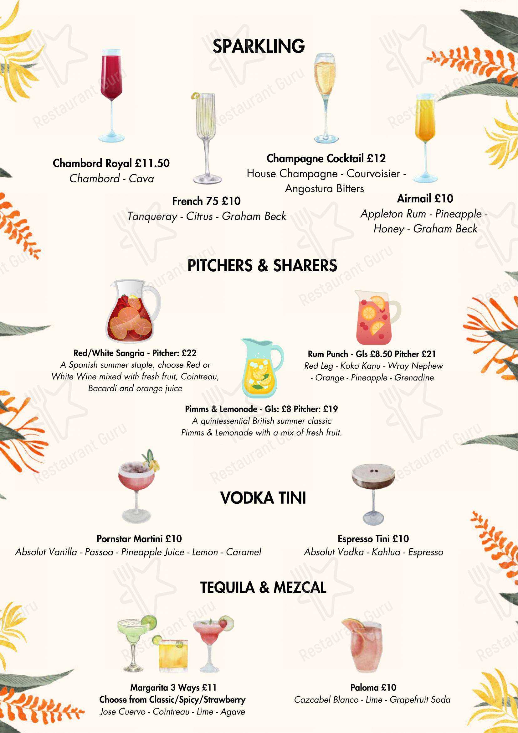 Menu at Poquito pub & bar, Lichfield