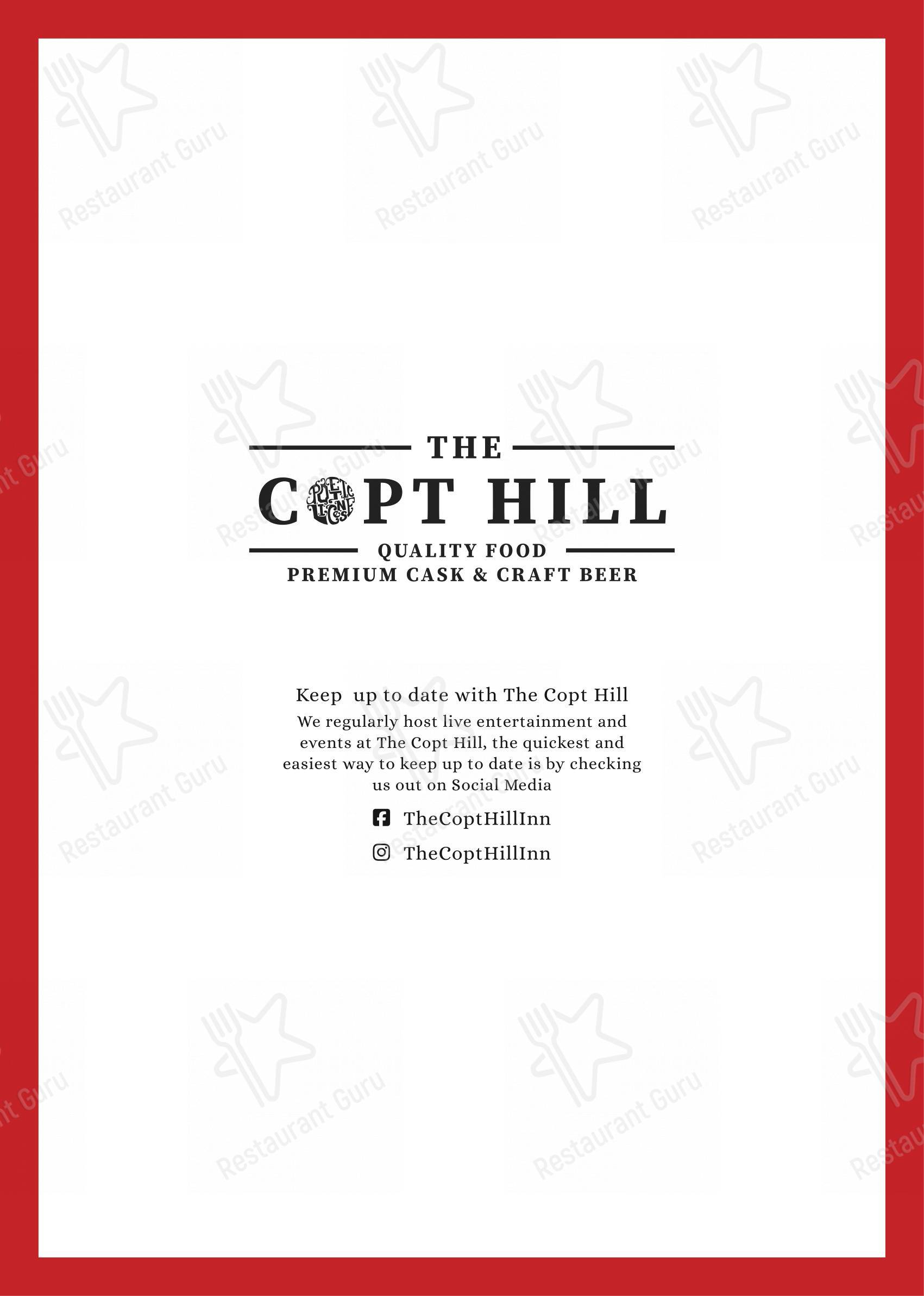 Menu at The Copt Hill Country Inn pub & bar, Houghton le Spring