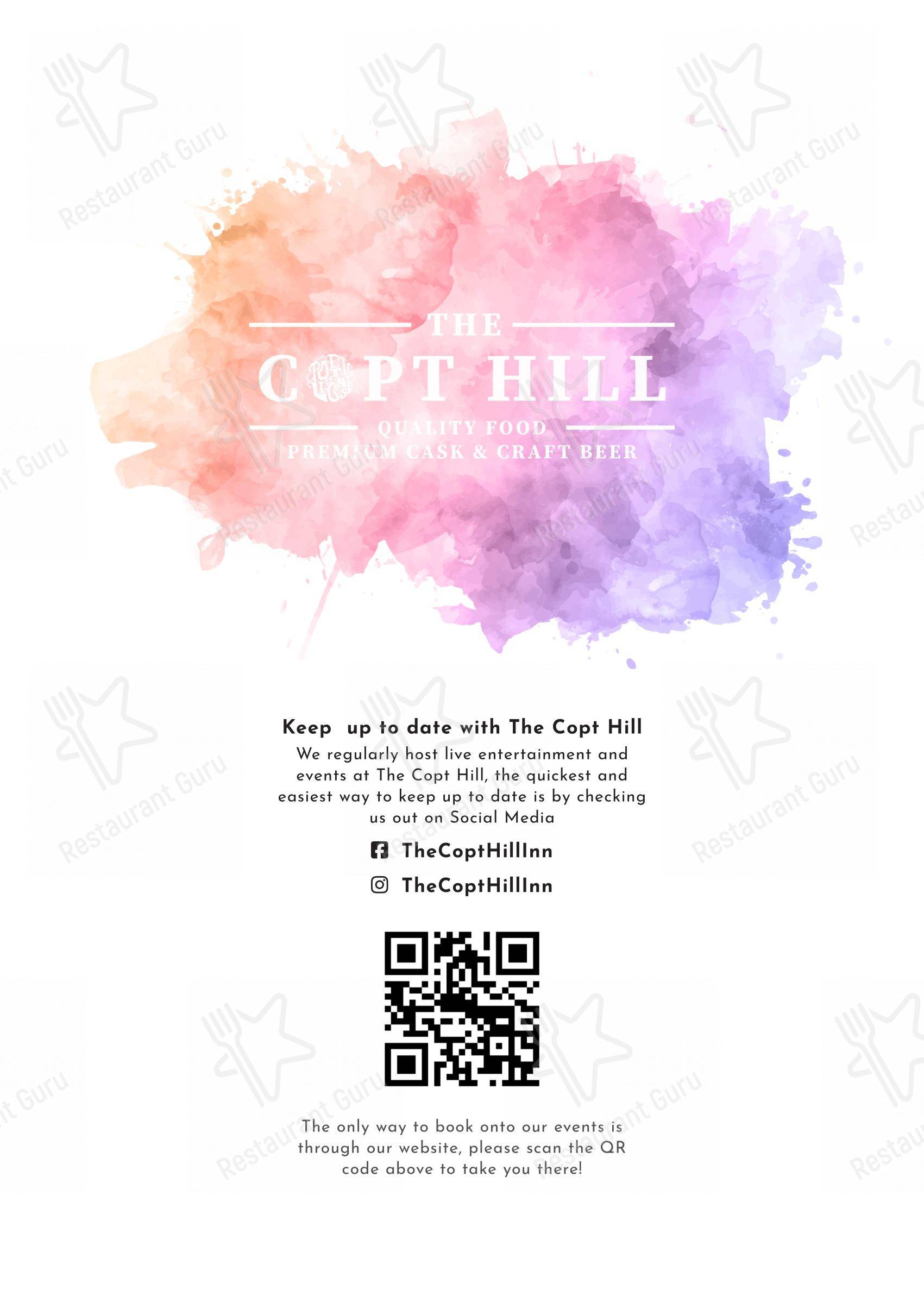 Menu at The Copt Hill Country Inn pub & bar, Houghton le Spring