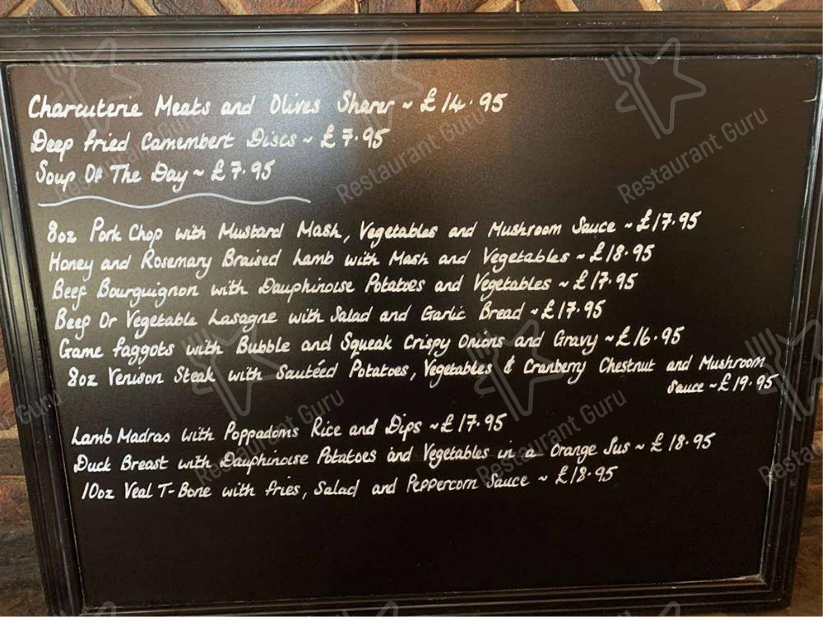 Menu at The Rising Sun pub & bar, Waltham Chase