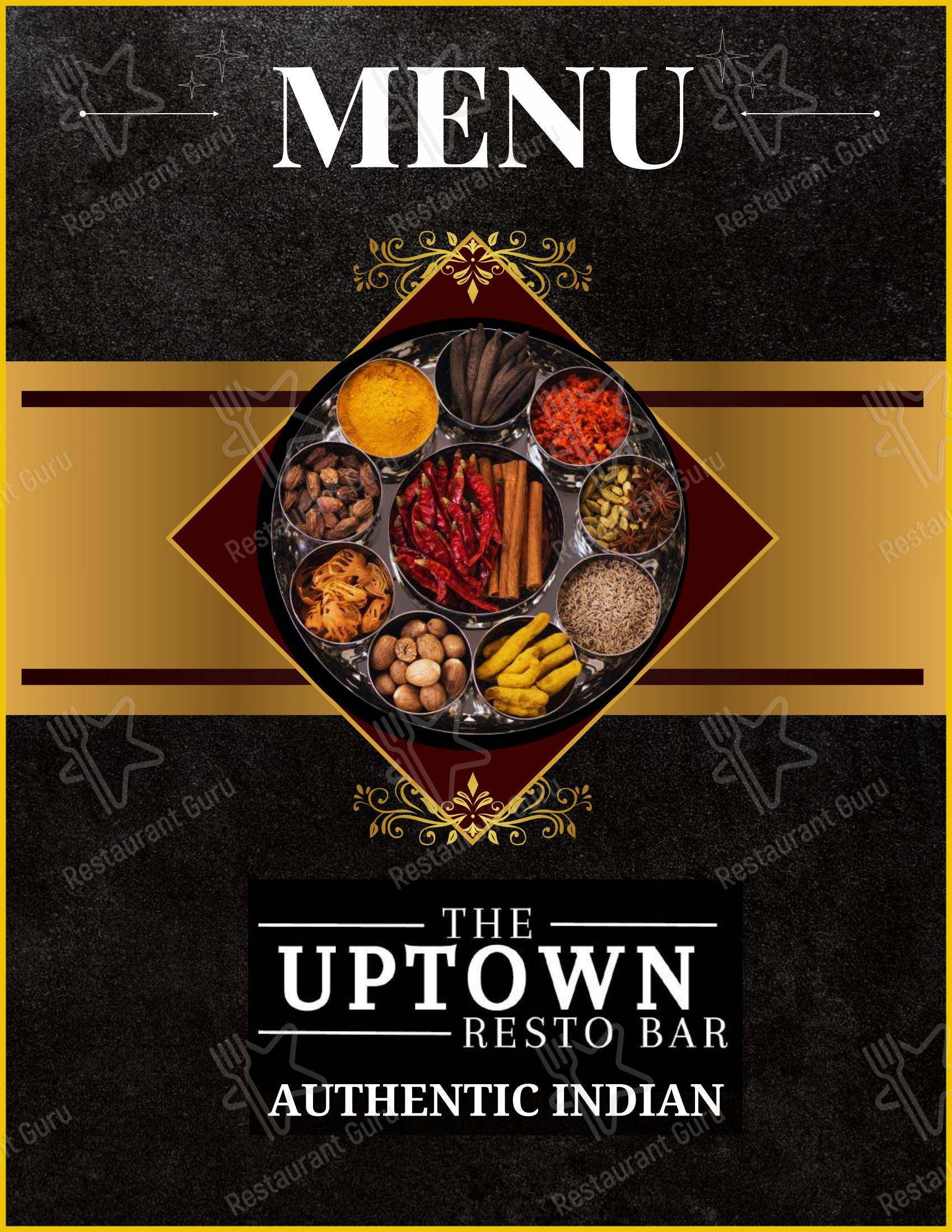 Menu at The Uptown Resto Bar Authentic Indian, Embrun