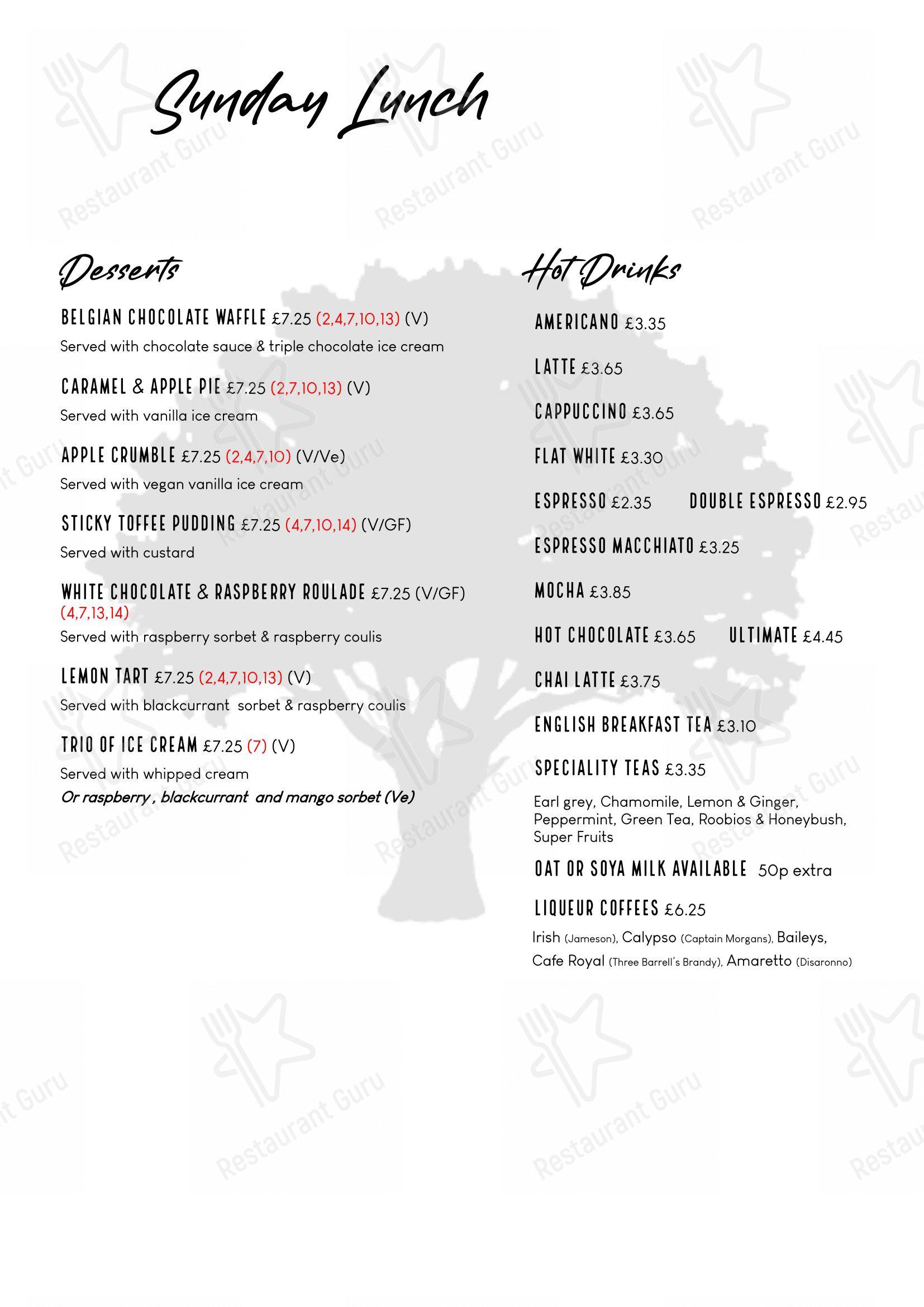 Menu at The View Wootton Wawen restaurant, Henley-in-Arden