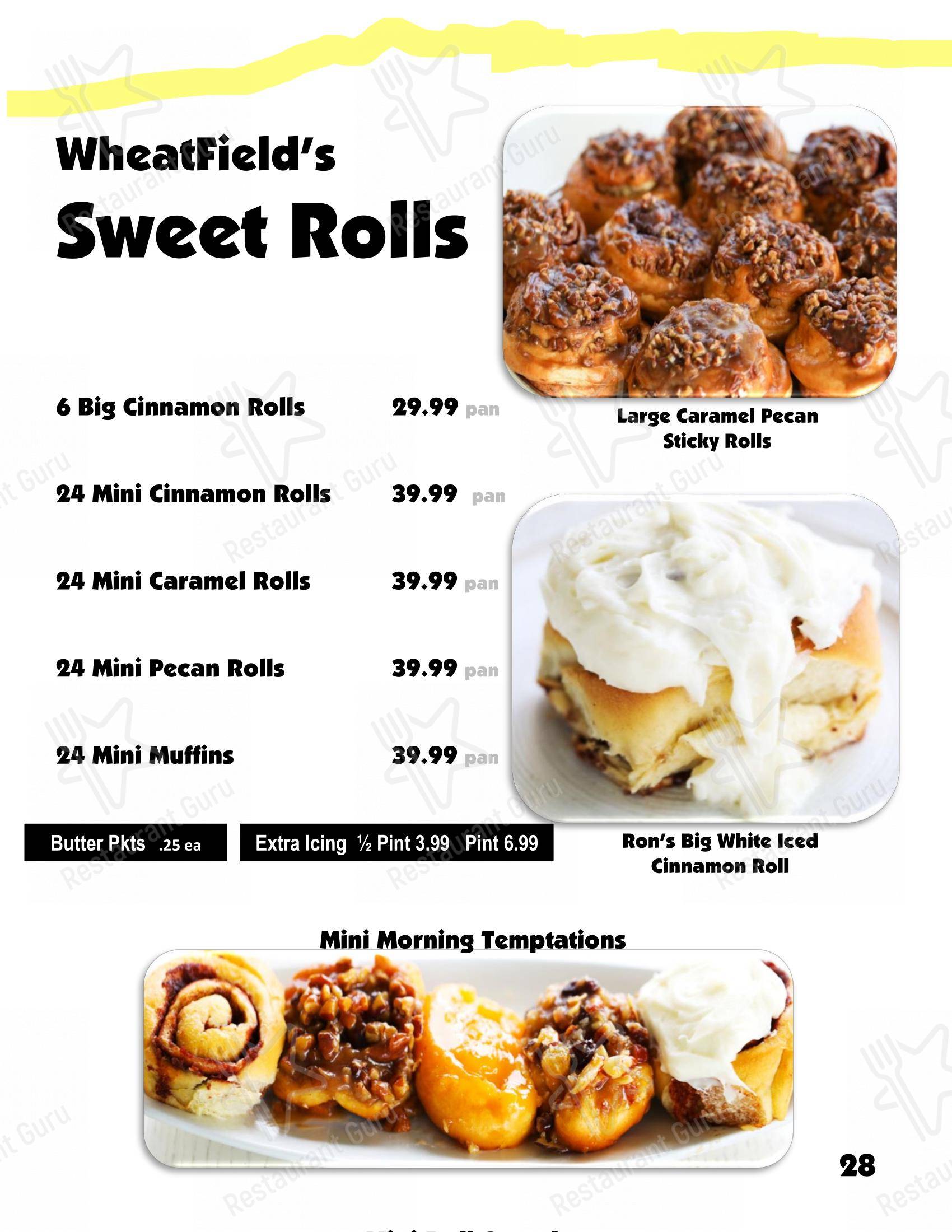 Menu at WheatFields Eatery & Bakery, Omaha, S 103rd St