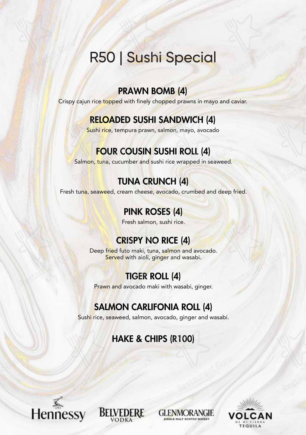 Menu at Zai Restaurant Durban, Durban