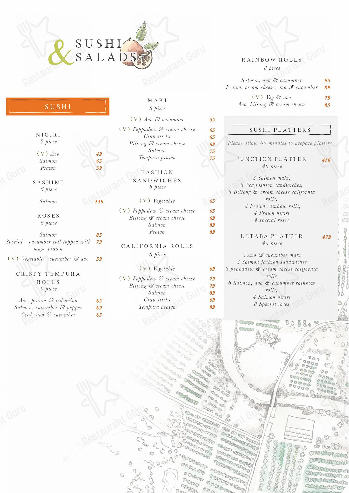Menu at Letaba Junction restaurant, Letsitele