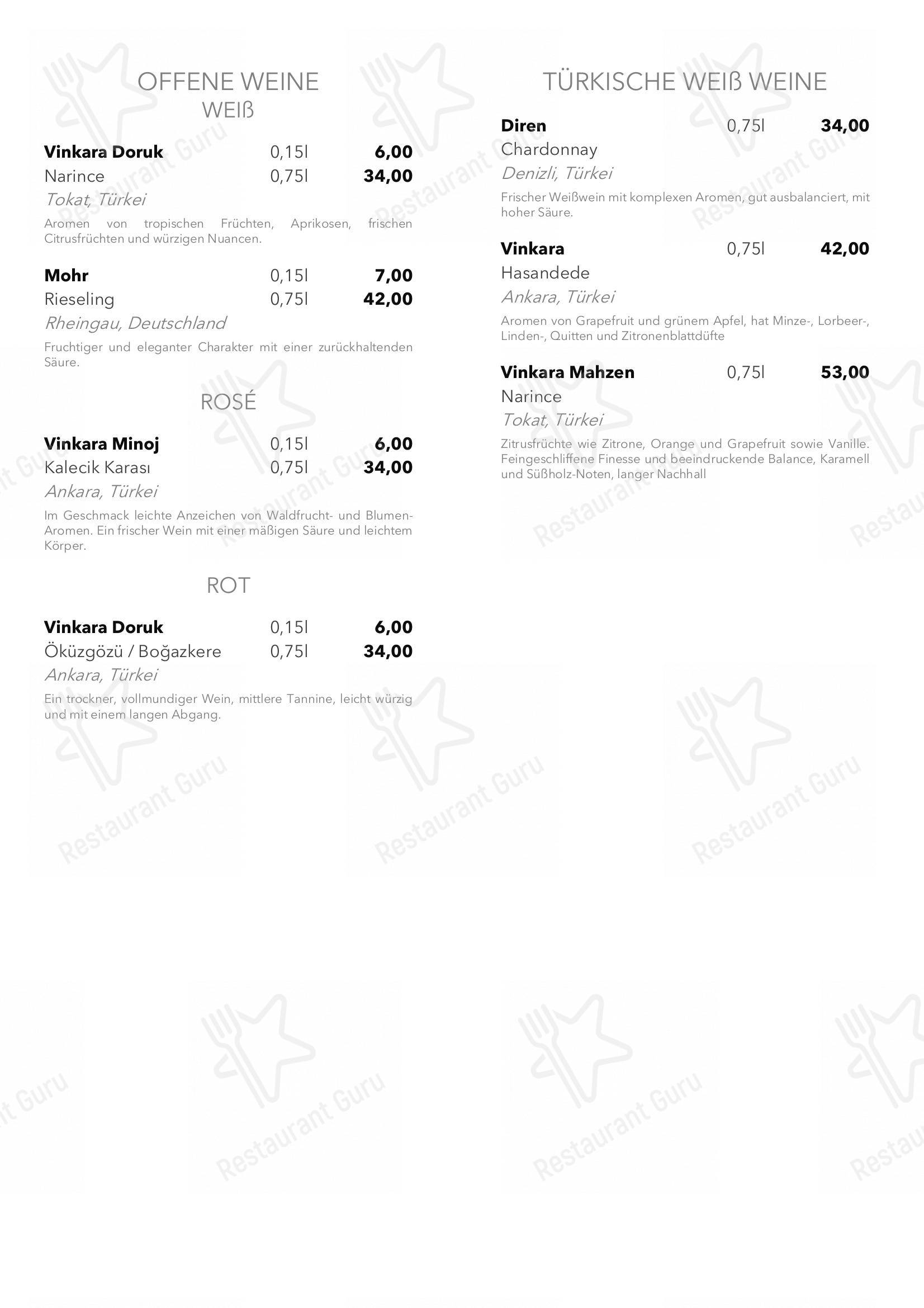 Menu at sabo Restaurant Düsseldorf, Düsseldorf