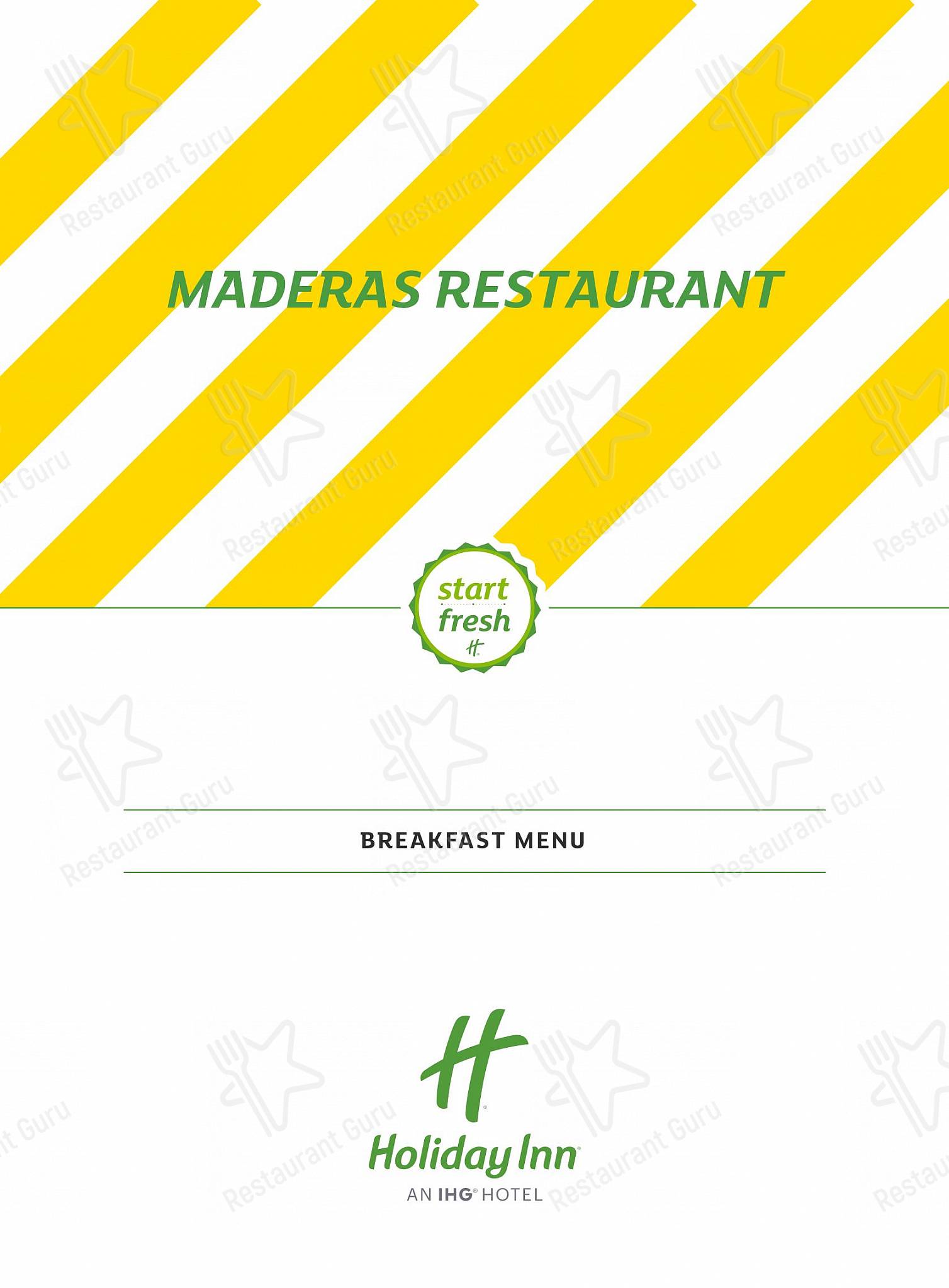 Menu at Maderas Restaurant & Bar, San Antonio