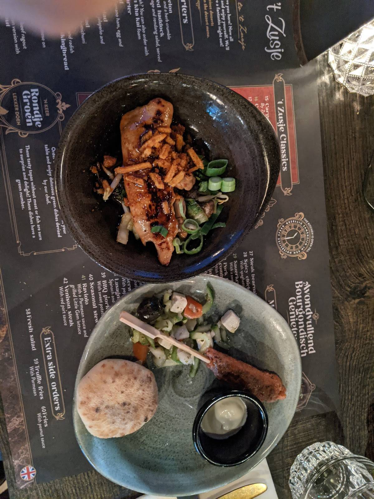 Speisekarte von 't Zusje Amsterdam, Amsterdam