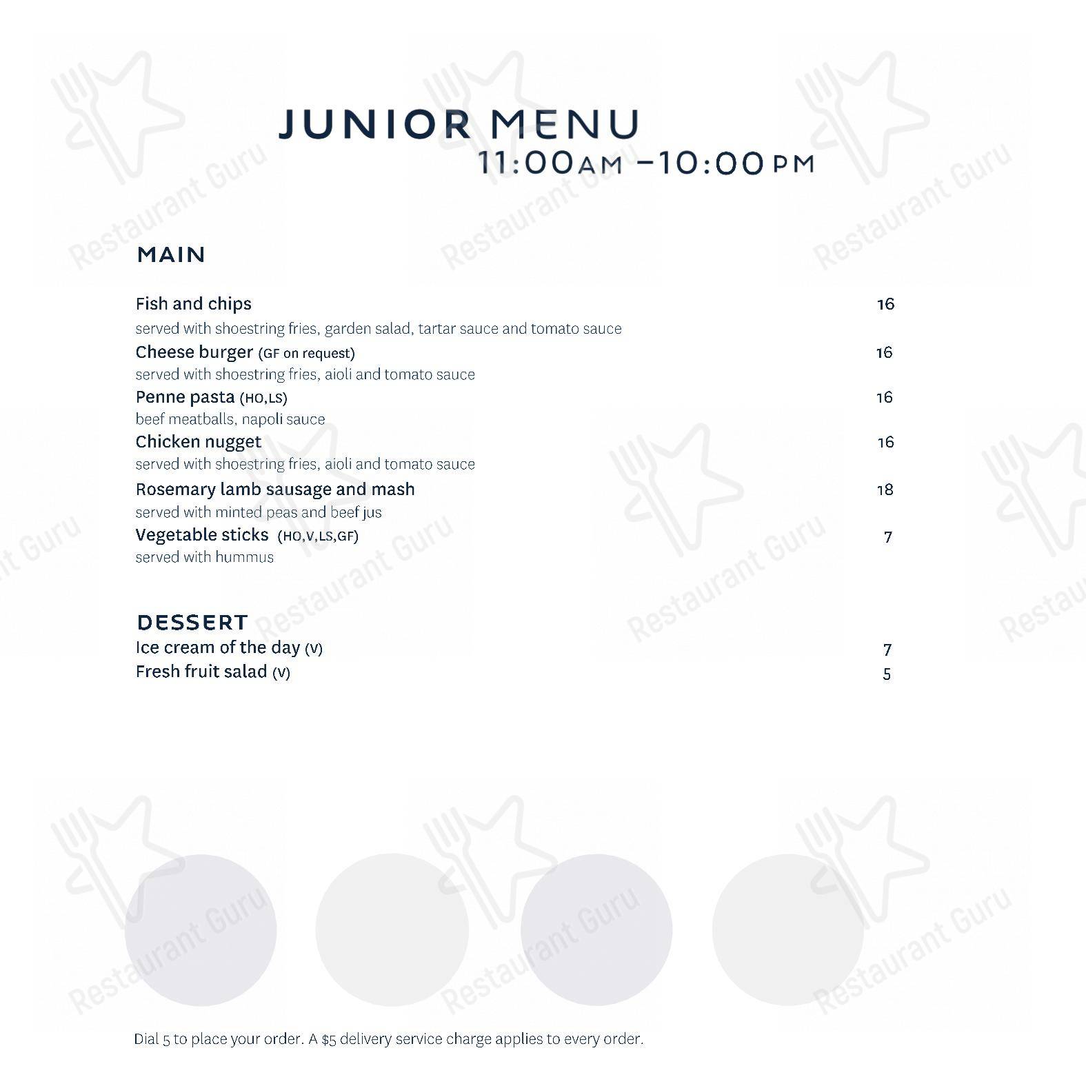Menu at Caucus Restaurant, Wellington