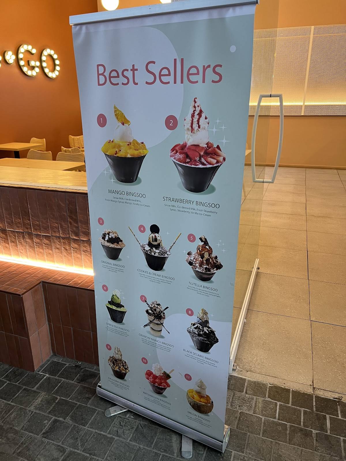 Menu at Bing.Go desserts, Chermside