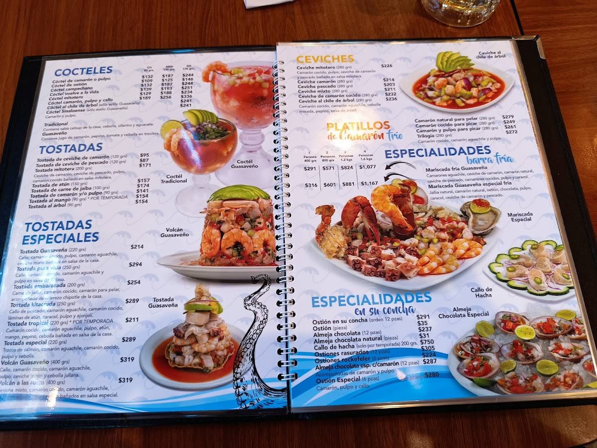 Carta del restaurante El Camaron Guasaveño Azcapotzalco, Mexico