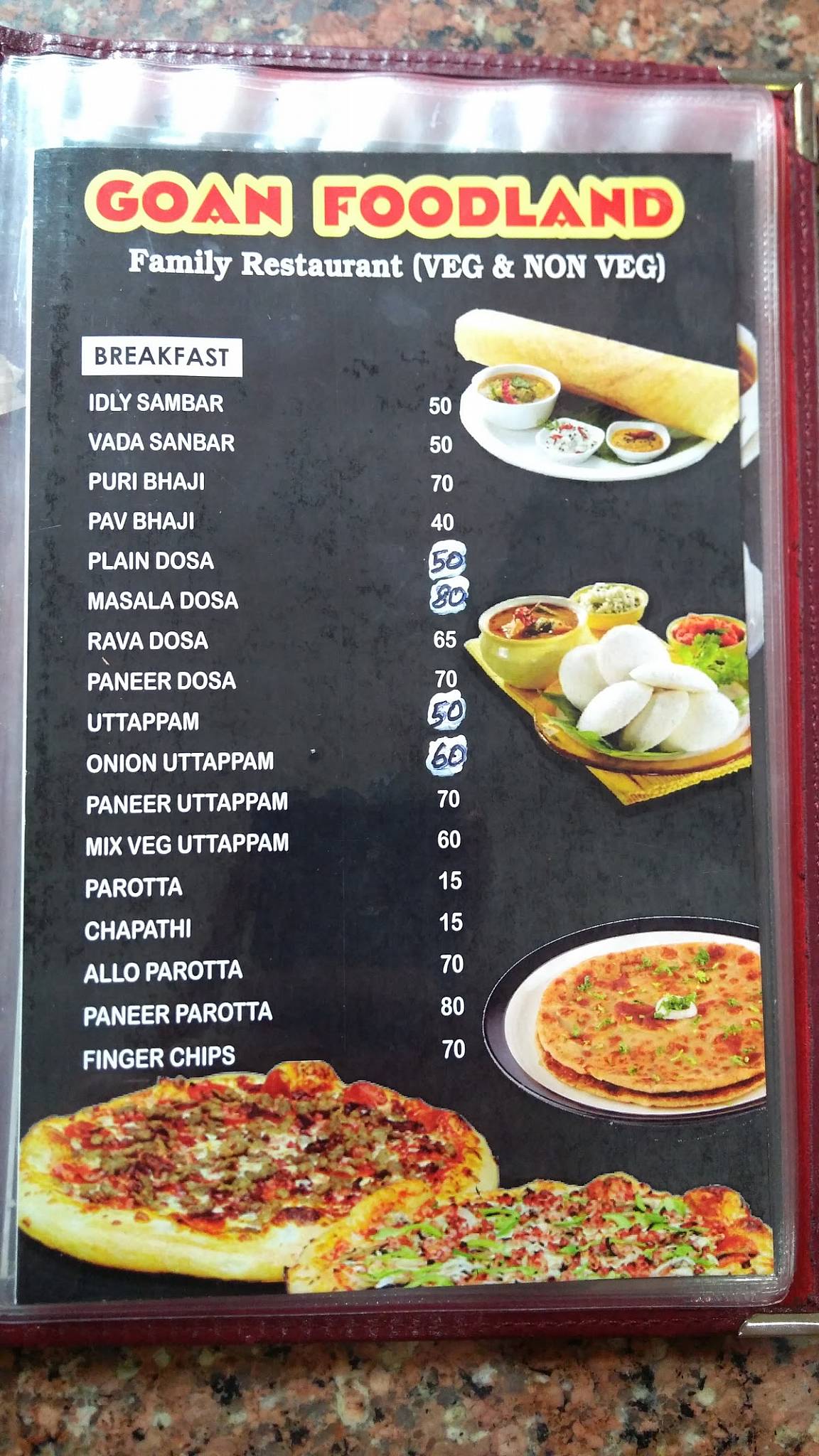 Menu at Goan Foodland Restaurant (Chinese, Indians & Kerala style ...
