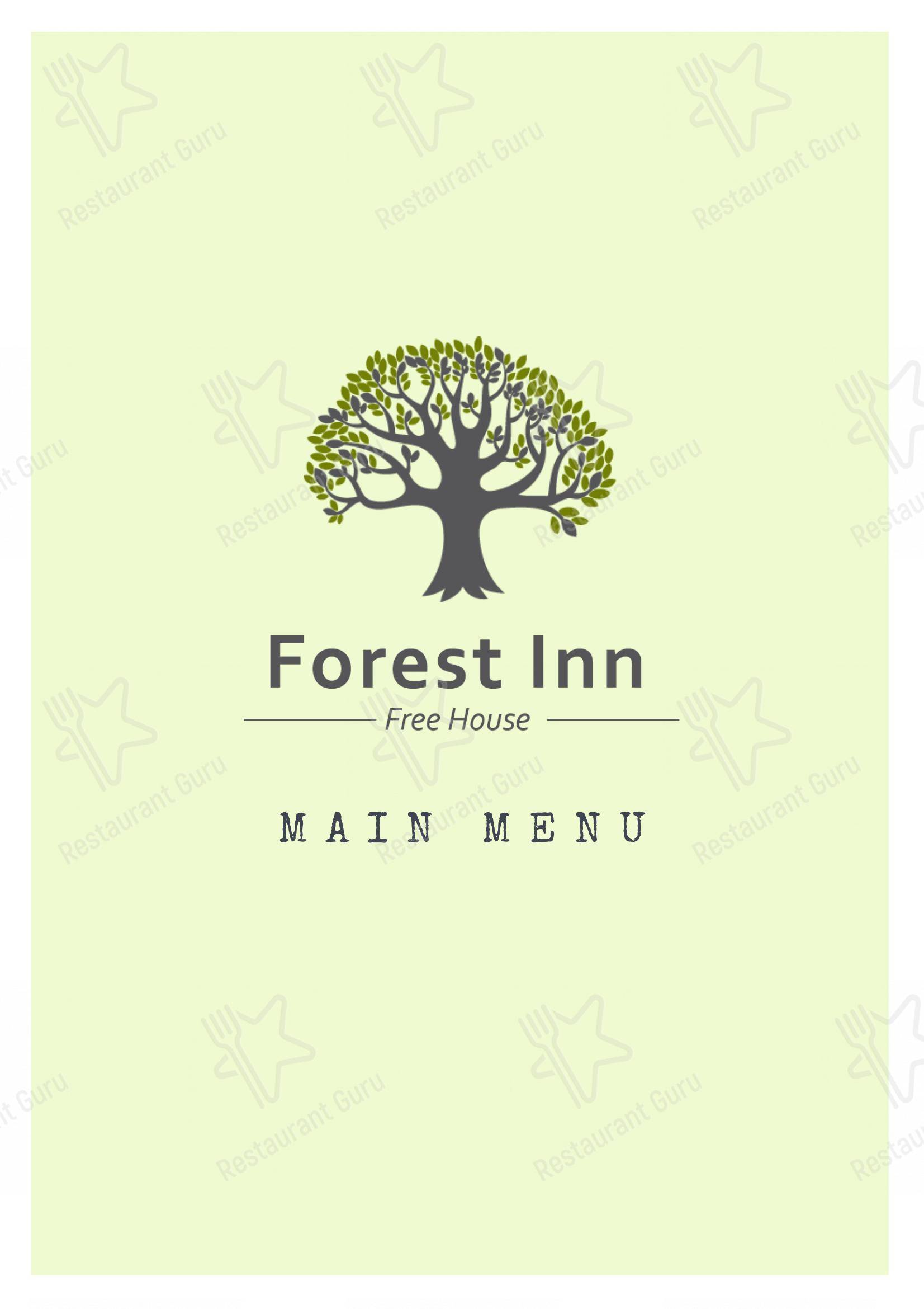 Menu at The Forest Inn pub & bar, Ferndown