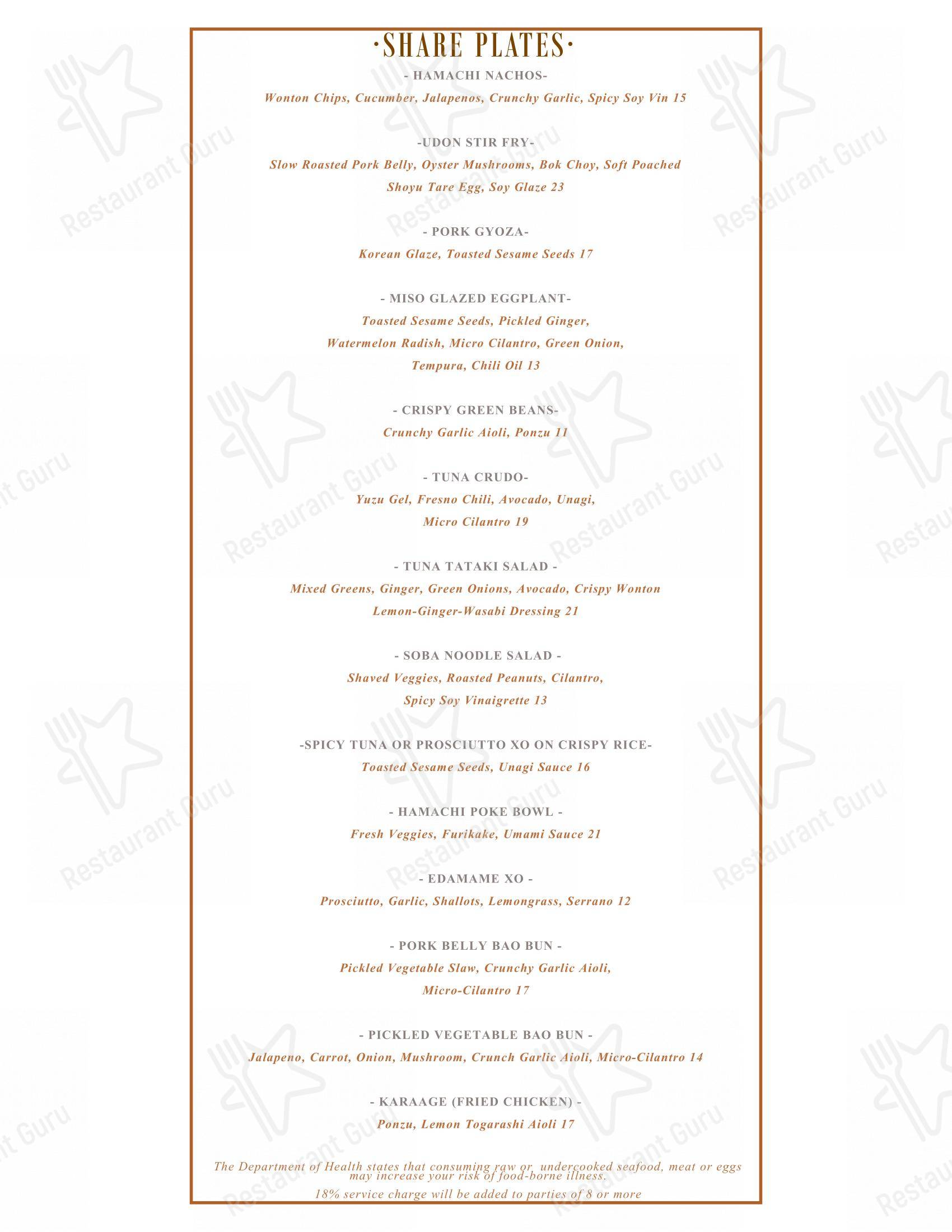 Menu at 18 Oaks steakhouse, San Antonio, Resort Pkwy