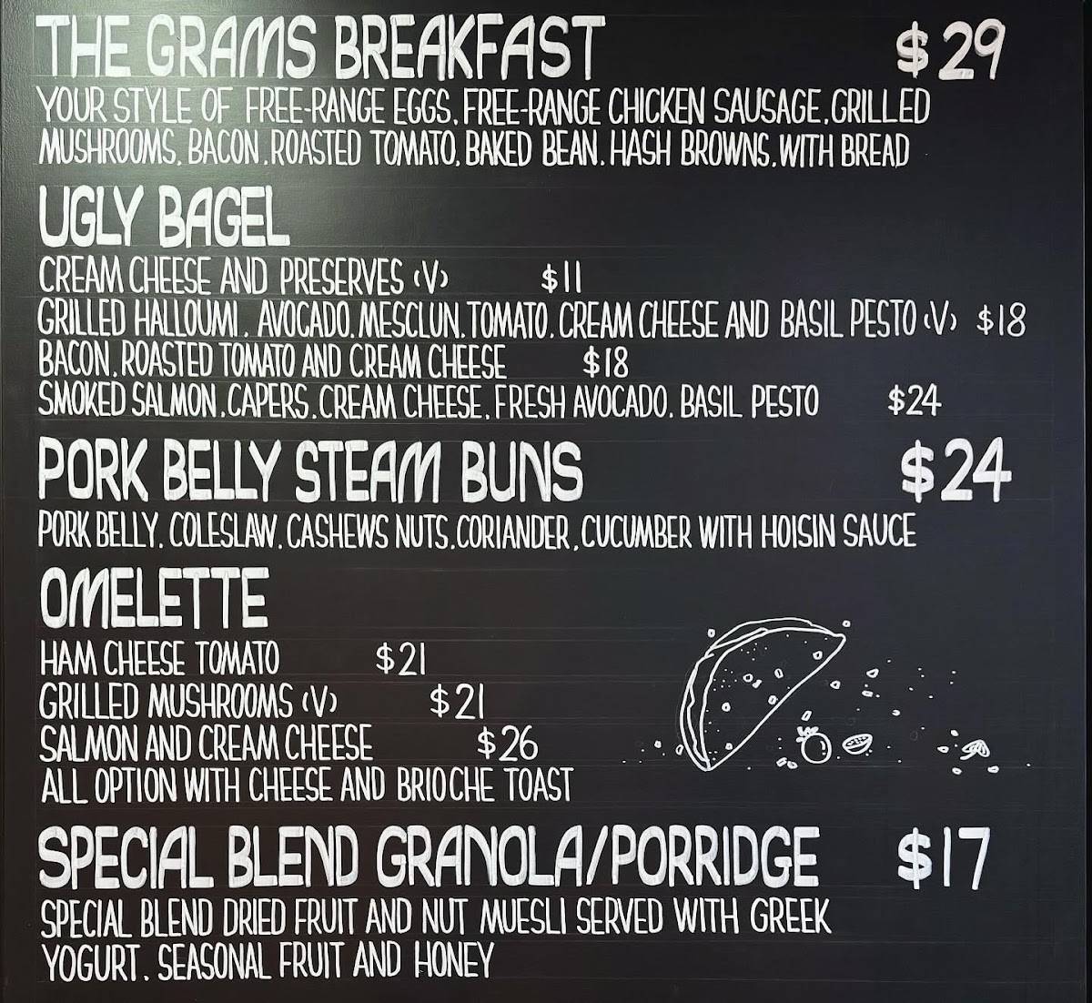 Menu at 21 Grams Cafe & Patisserie, Auckland