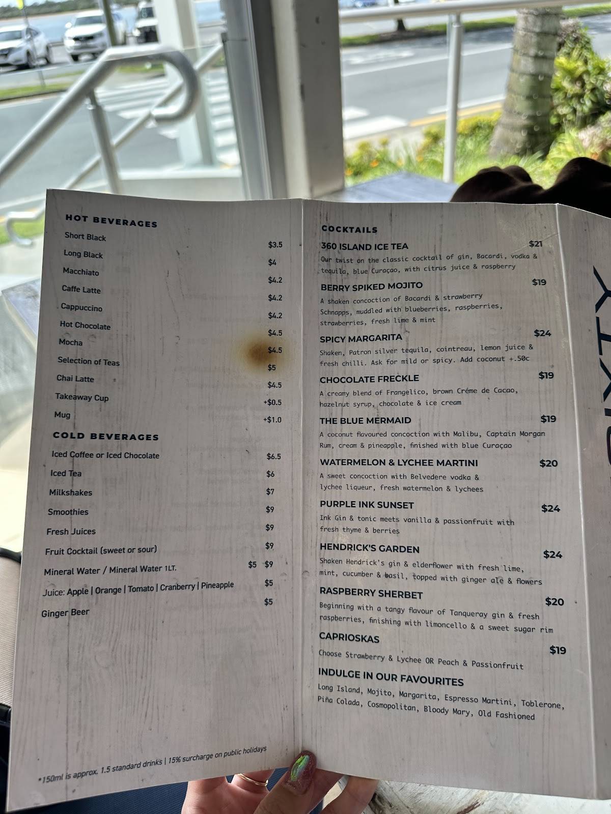 Menu at 3 Sixty Restaurant Bar The Grand Hotel, Labrador