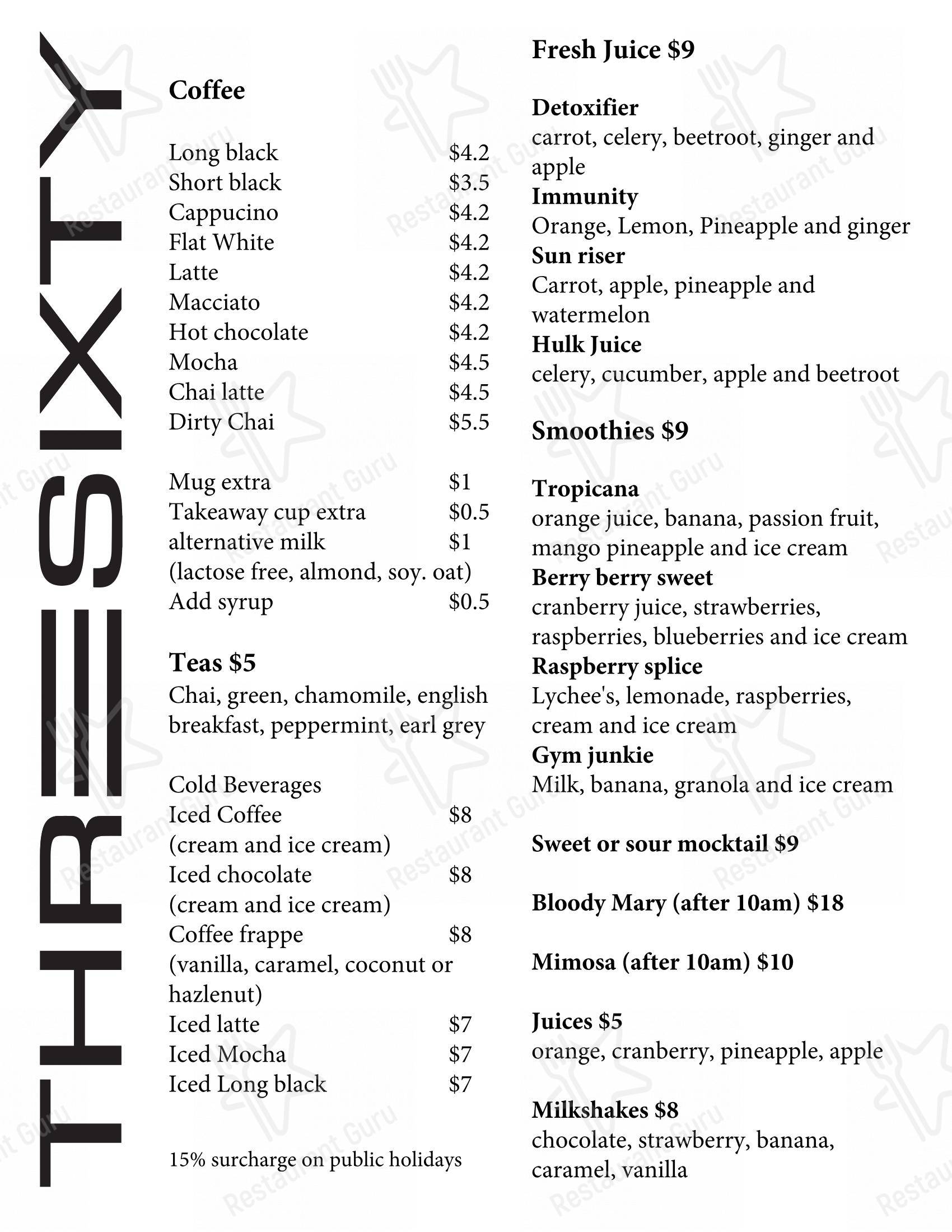 Menu at 3 Sixty Restaurant Bar The Grand Hotel, Labrador
