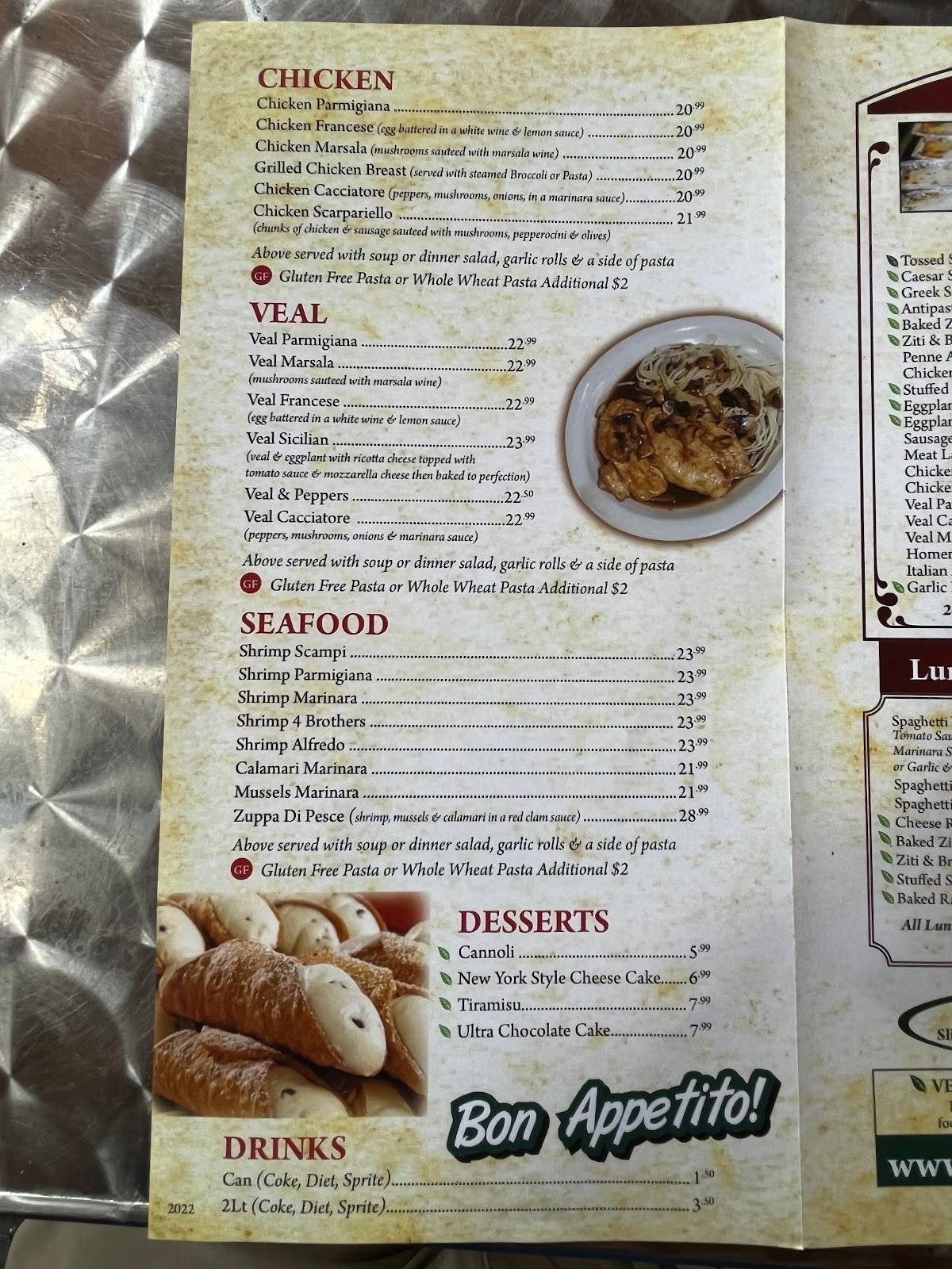 Menu at 4 Brothers Italian Restaurant, Delray Beach